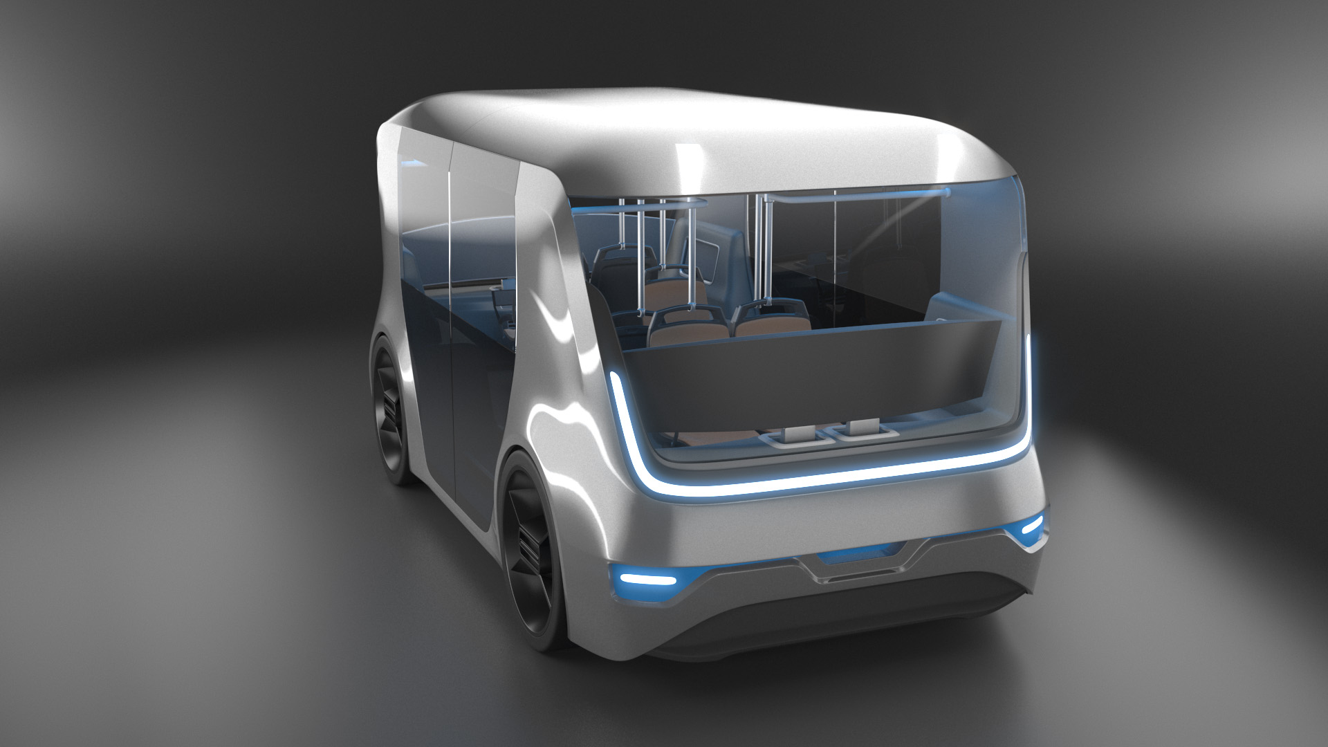 3D Futuristic Minibus - TurboSquid 1974619