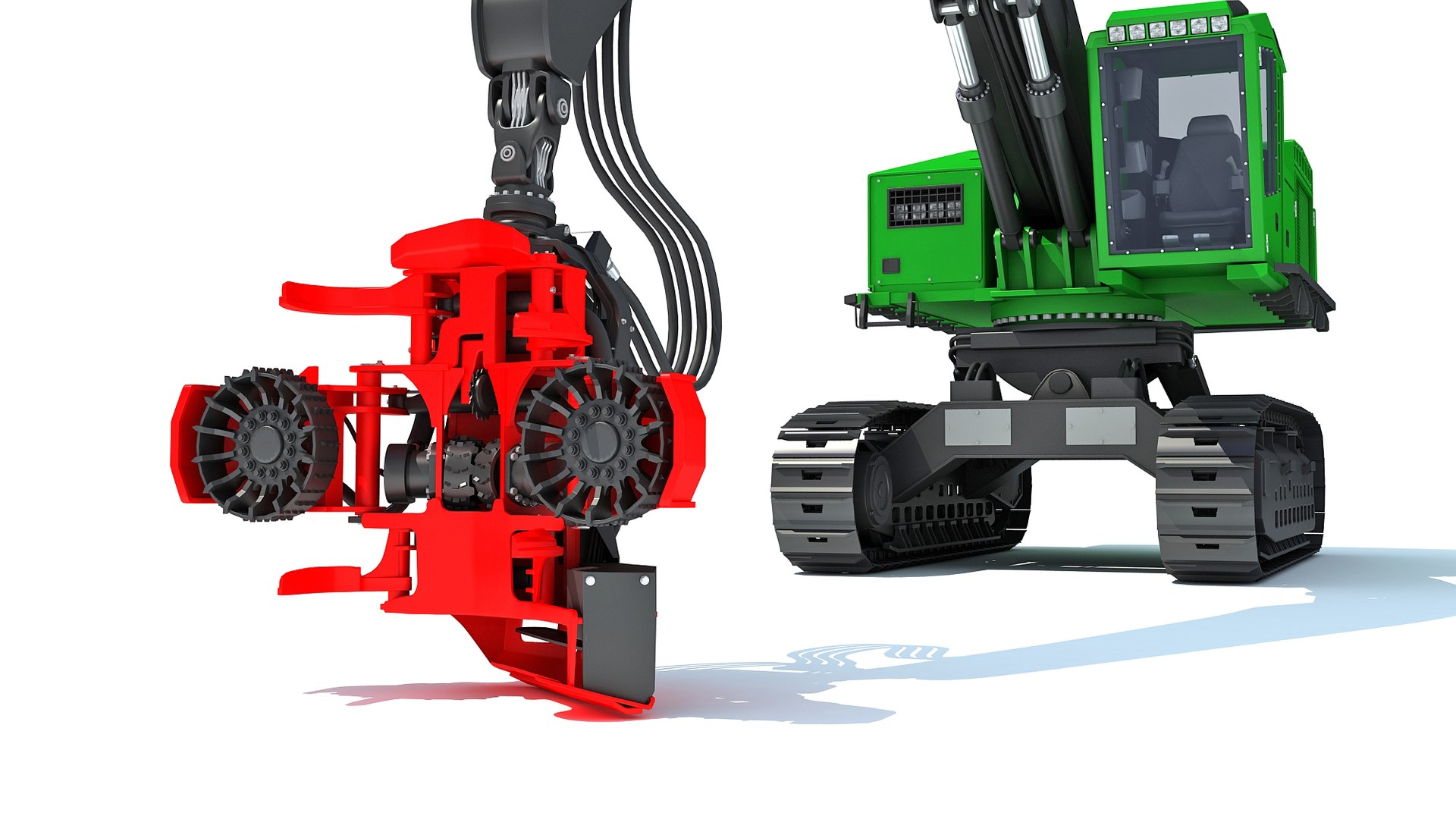 Tracked Forestry Harvester 3D Model - TurboSquid 1801653