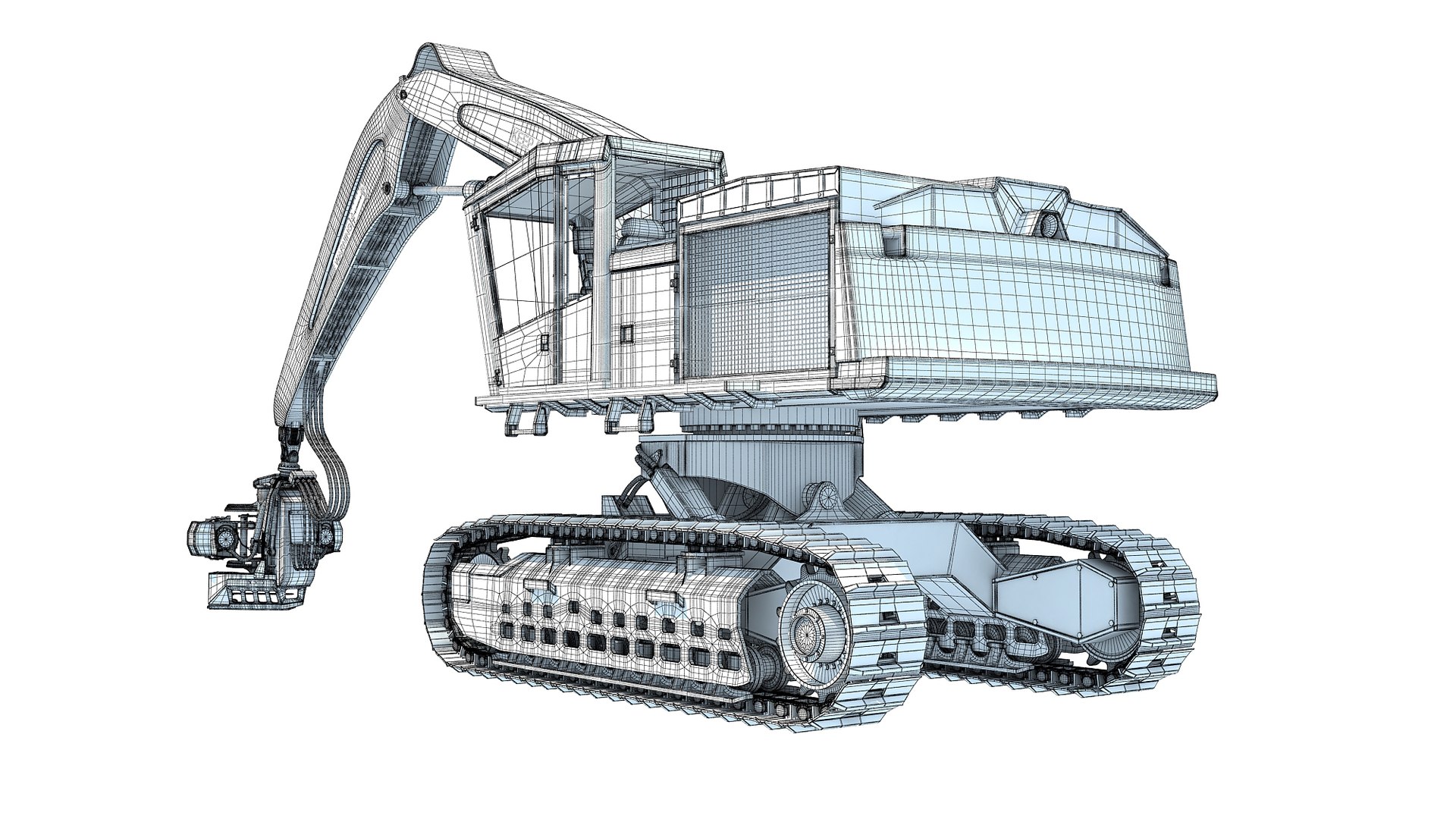 Tracked Forestry Harvester 3D Model - TurboSquid 1801653