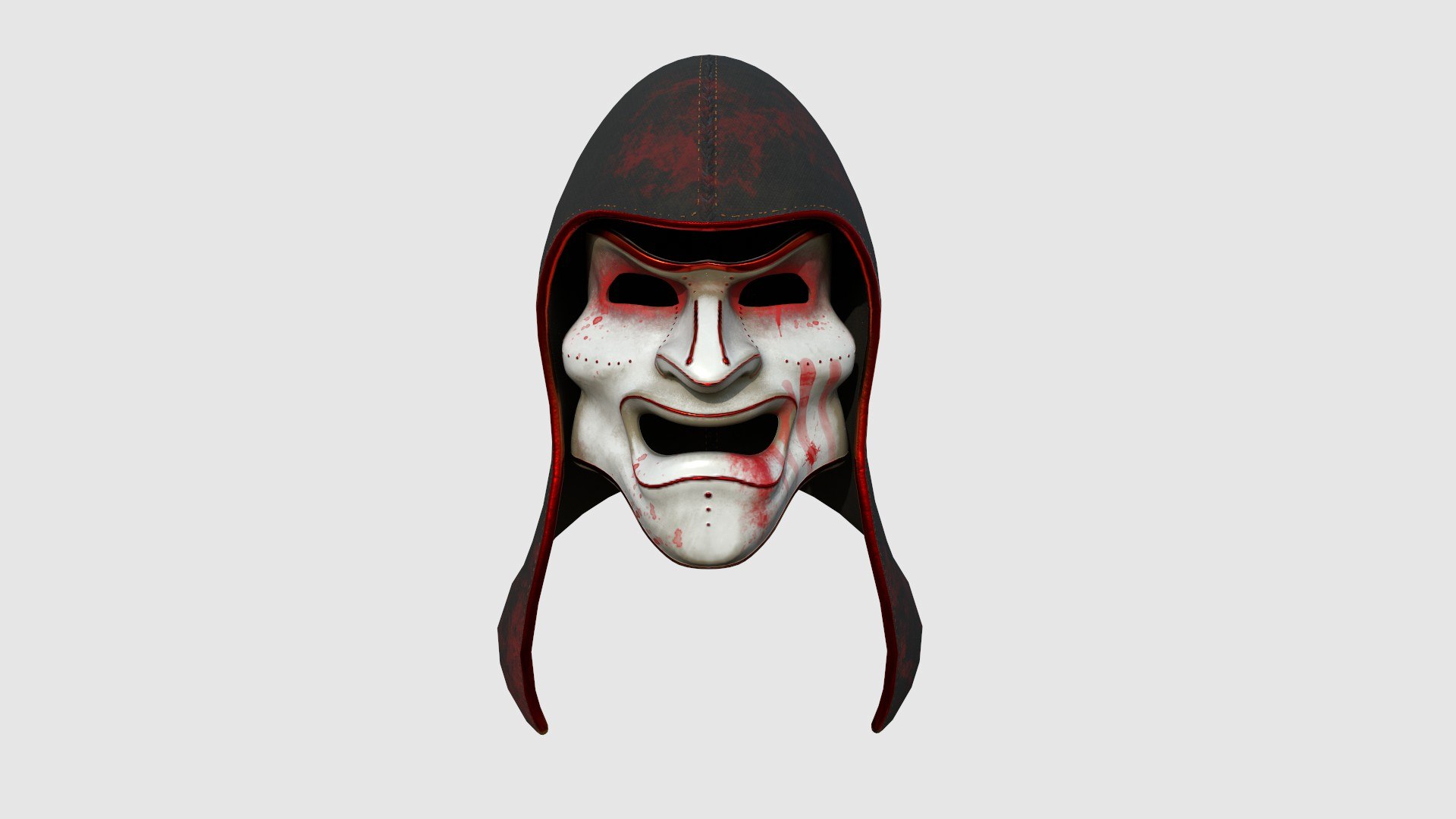3D Model Assassin Mask A04 Red Blood - Character Design Fashion ...
