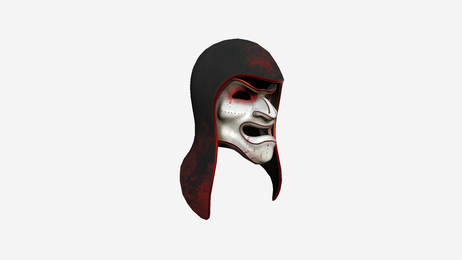 3D Model Assassin Mask A04 Red Blood - Character Design Fashion ...