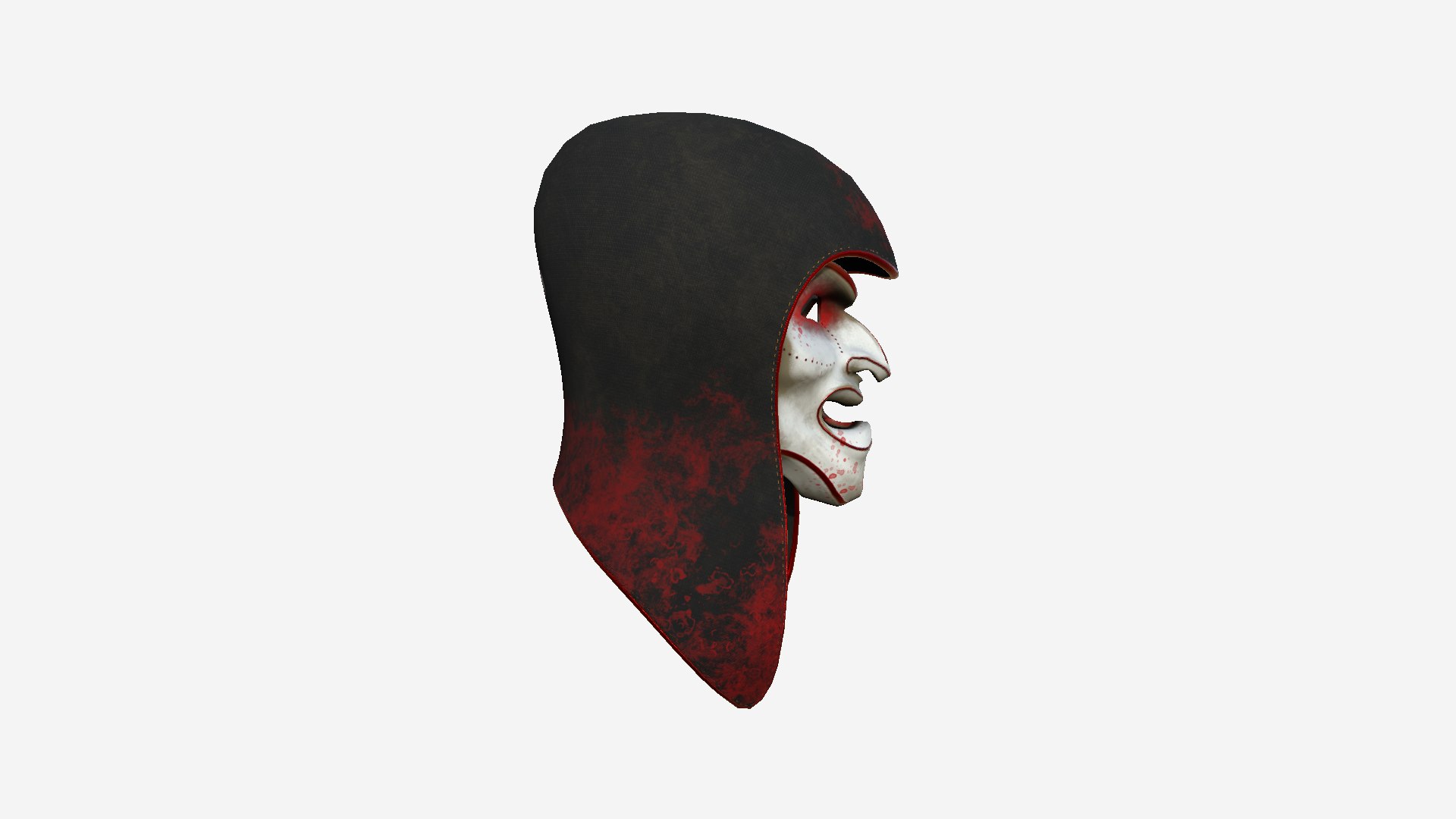 3D Model Assassin Mask A04 Red Blood - Character Design Fashion ...