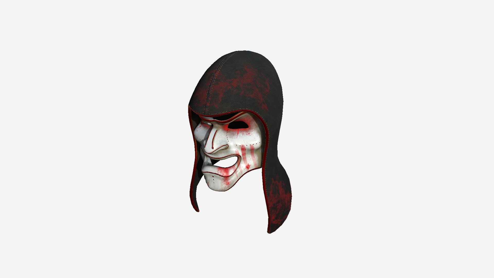 3D Model Assassin Mask A04 Red Blood - Character Design Fashion ...