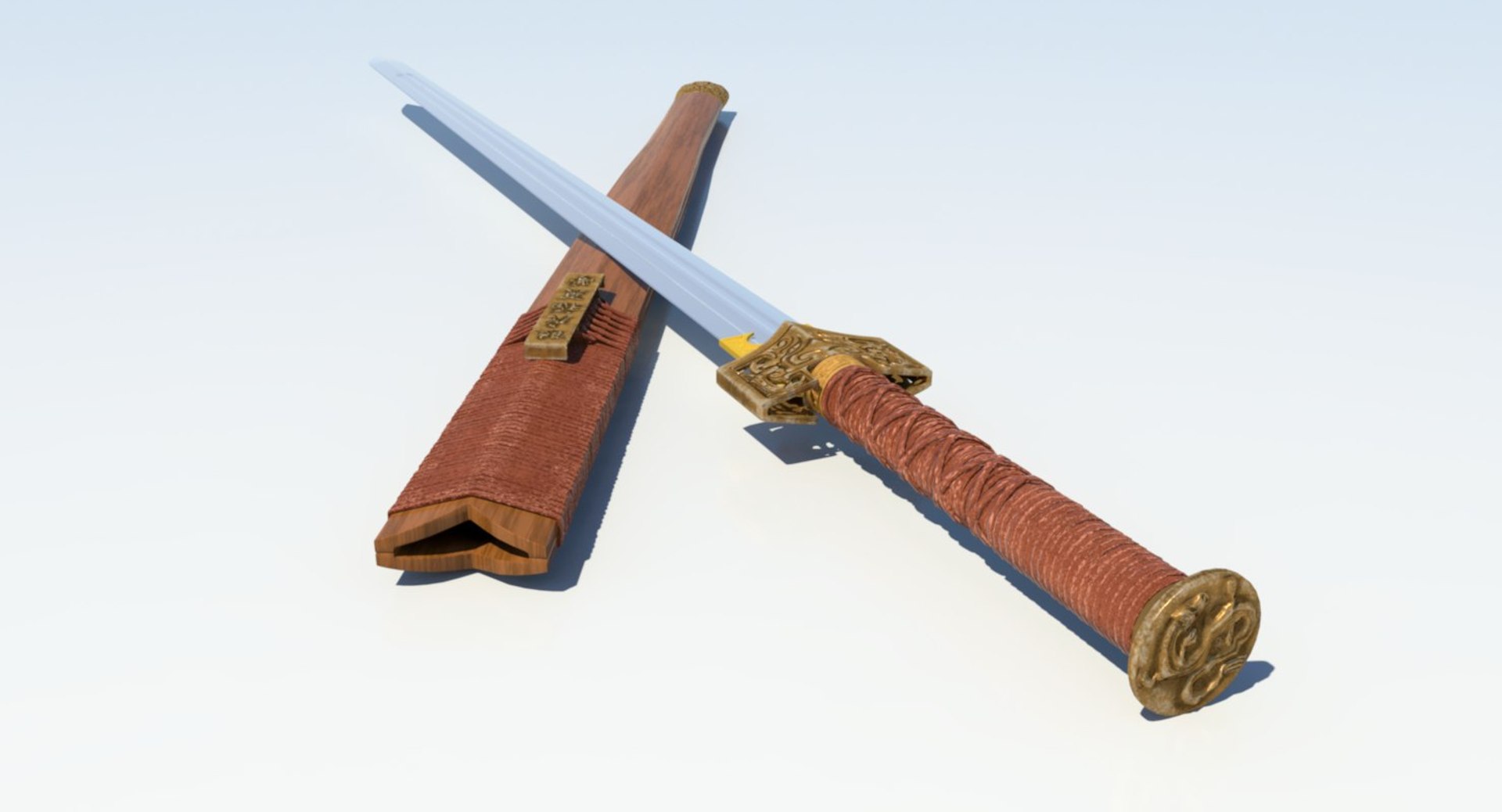 3d Chinese Sword Jian Model