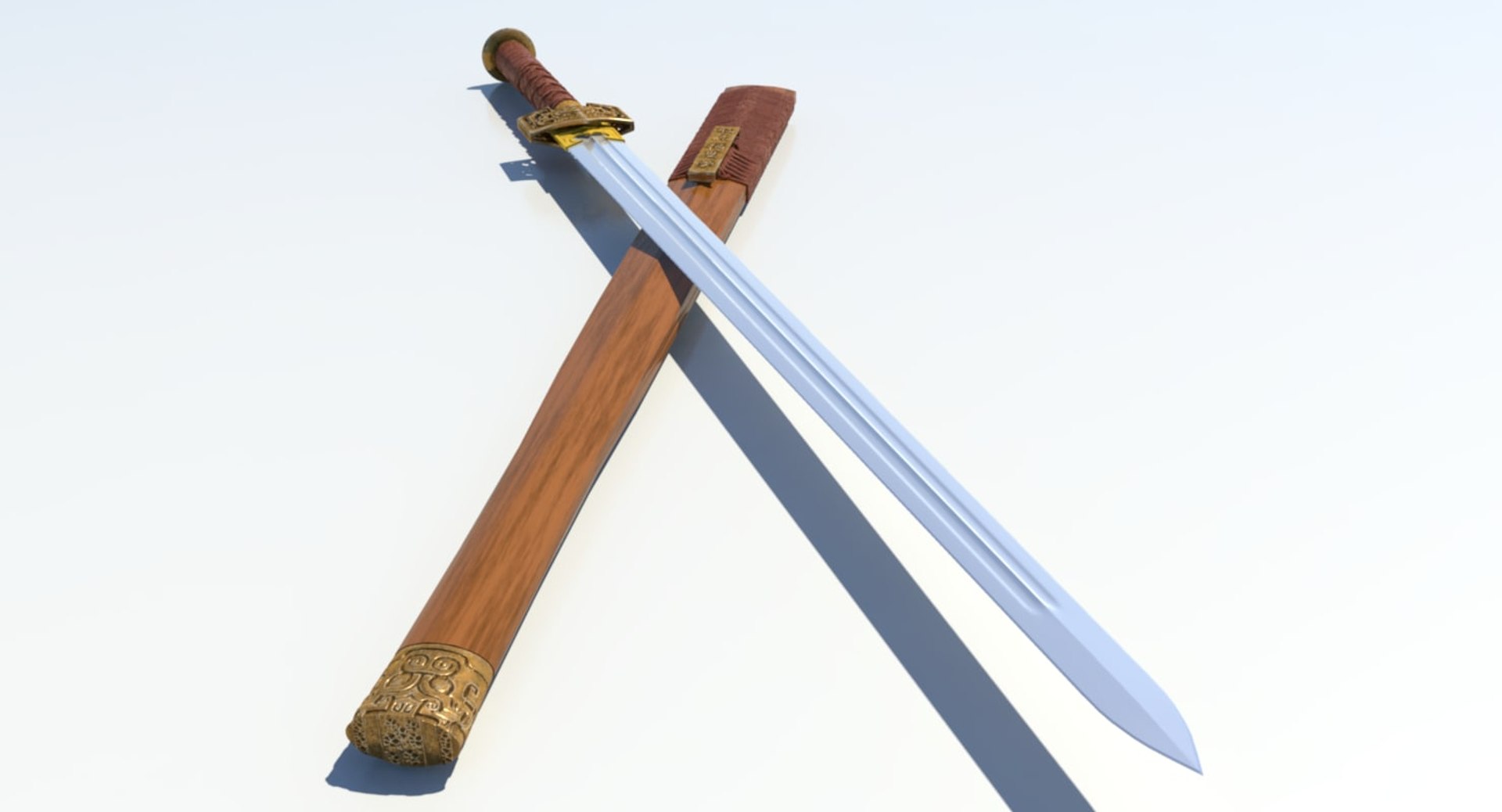 3d Chinese Sword Jian Model