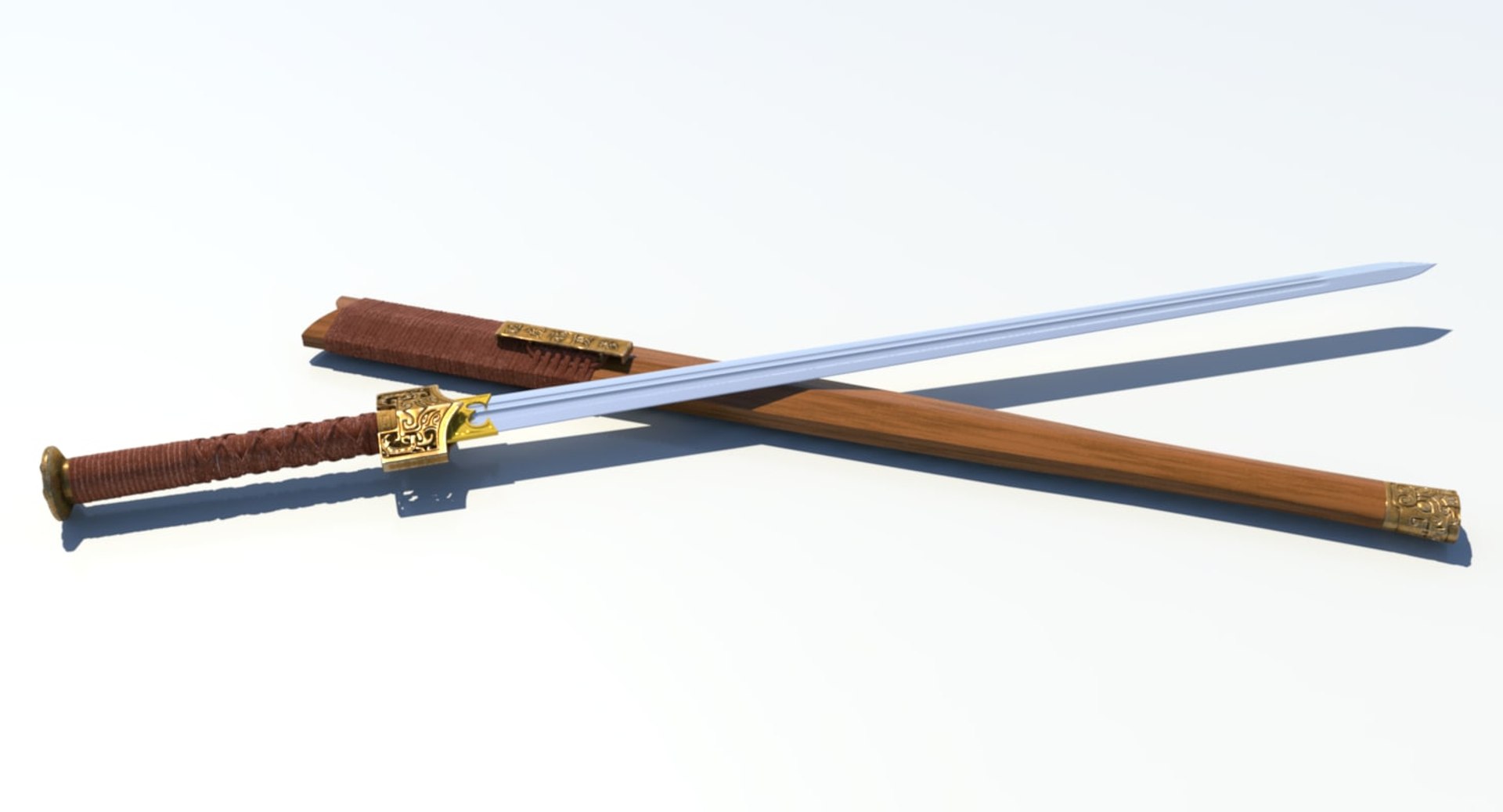 3d Chinese Sword Jian Model