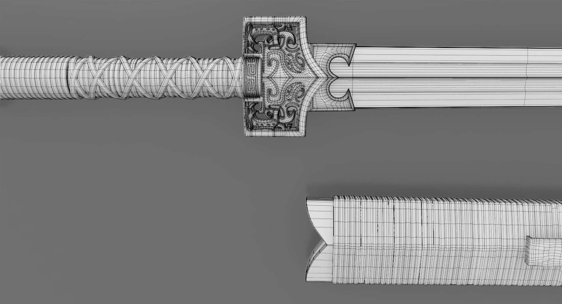3d Chinese Sword Jian Model