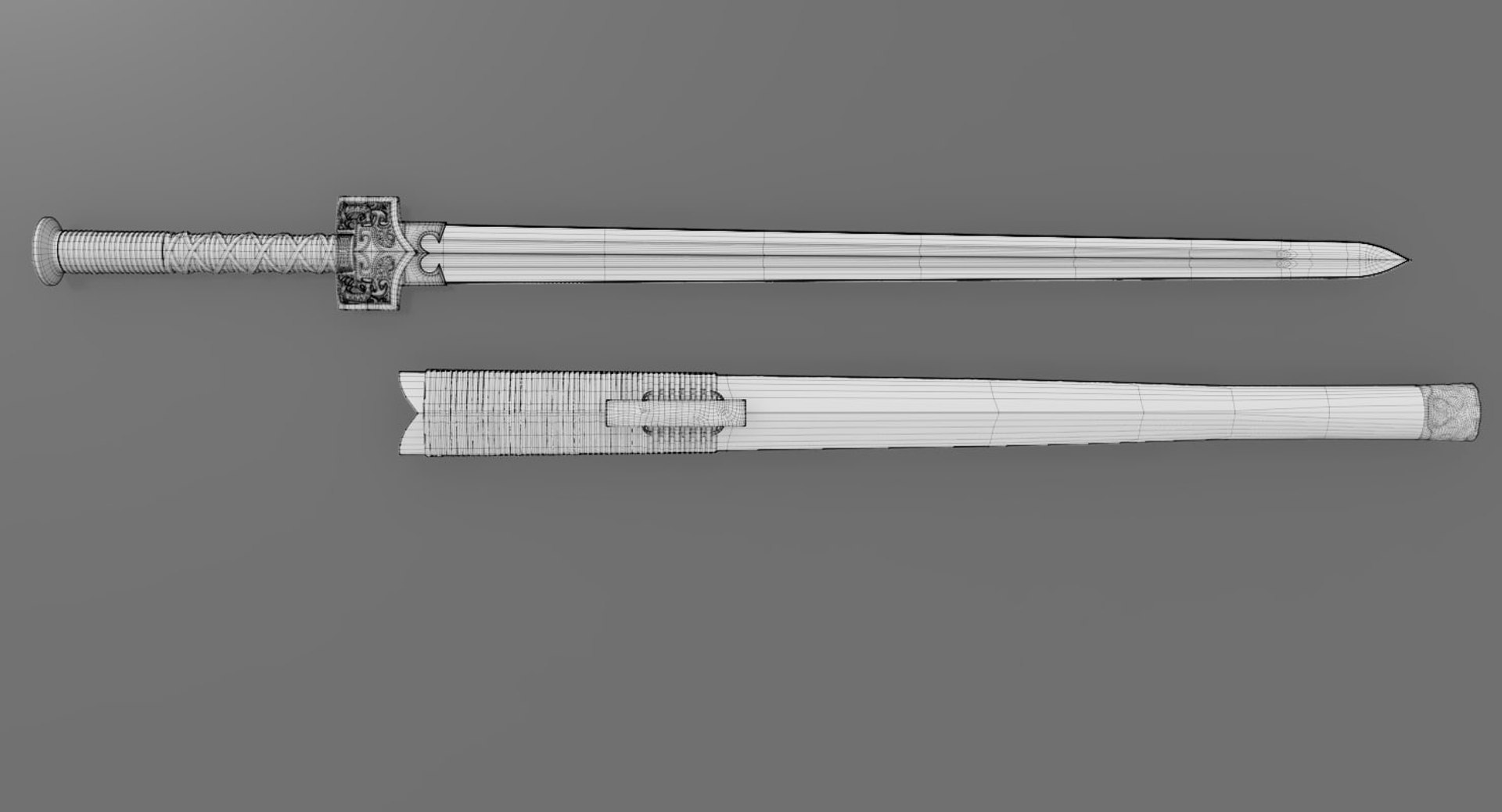 3d Chinese Sword Jian Model