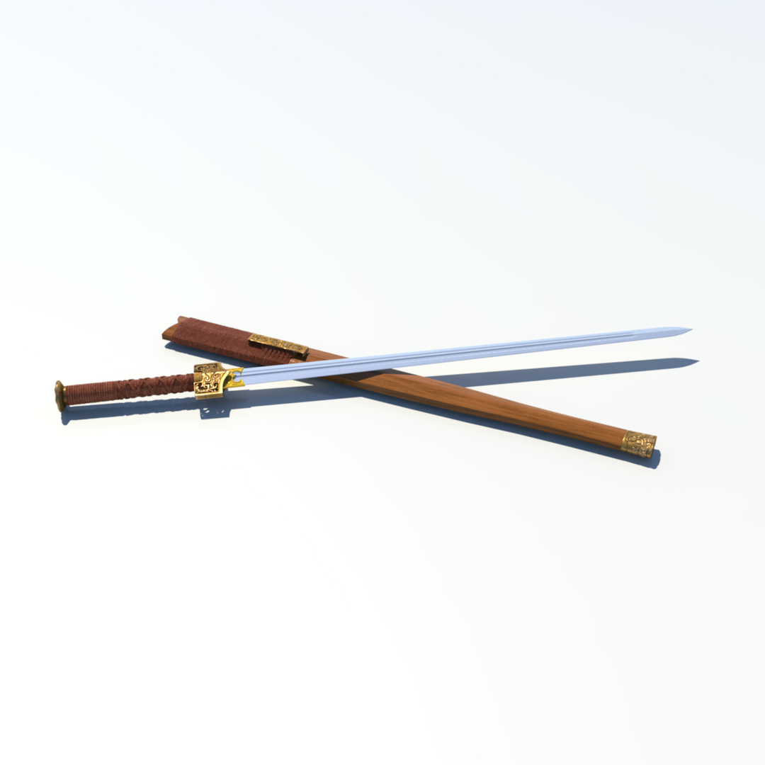 3d Chinese Sword Jian Model
