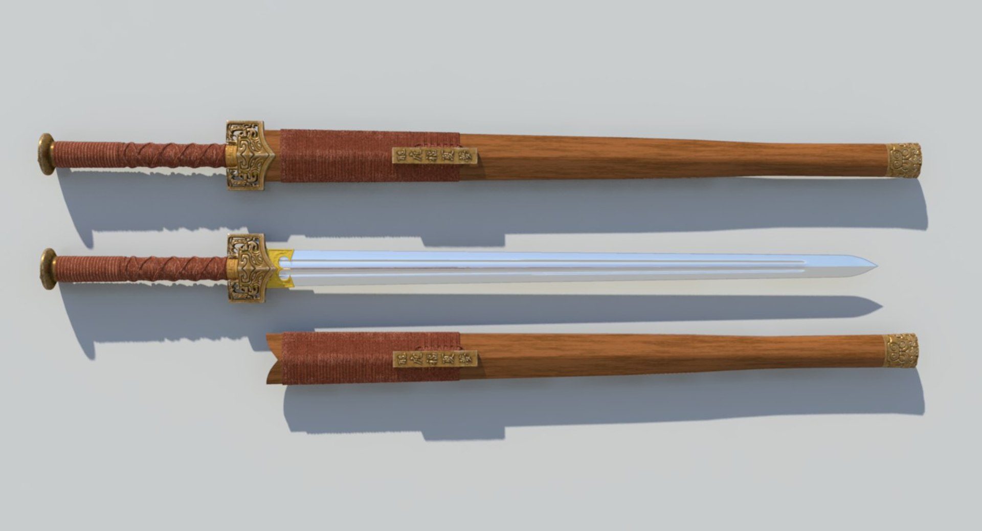 3d Chinese Sword Jian Model