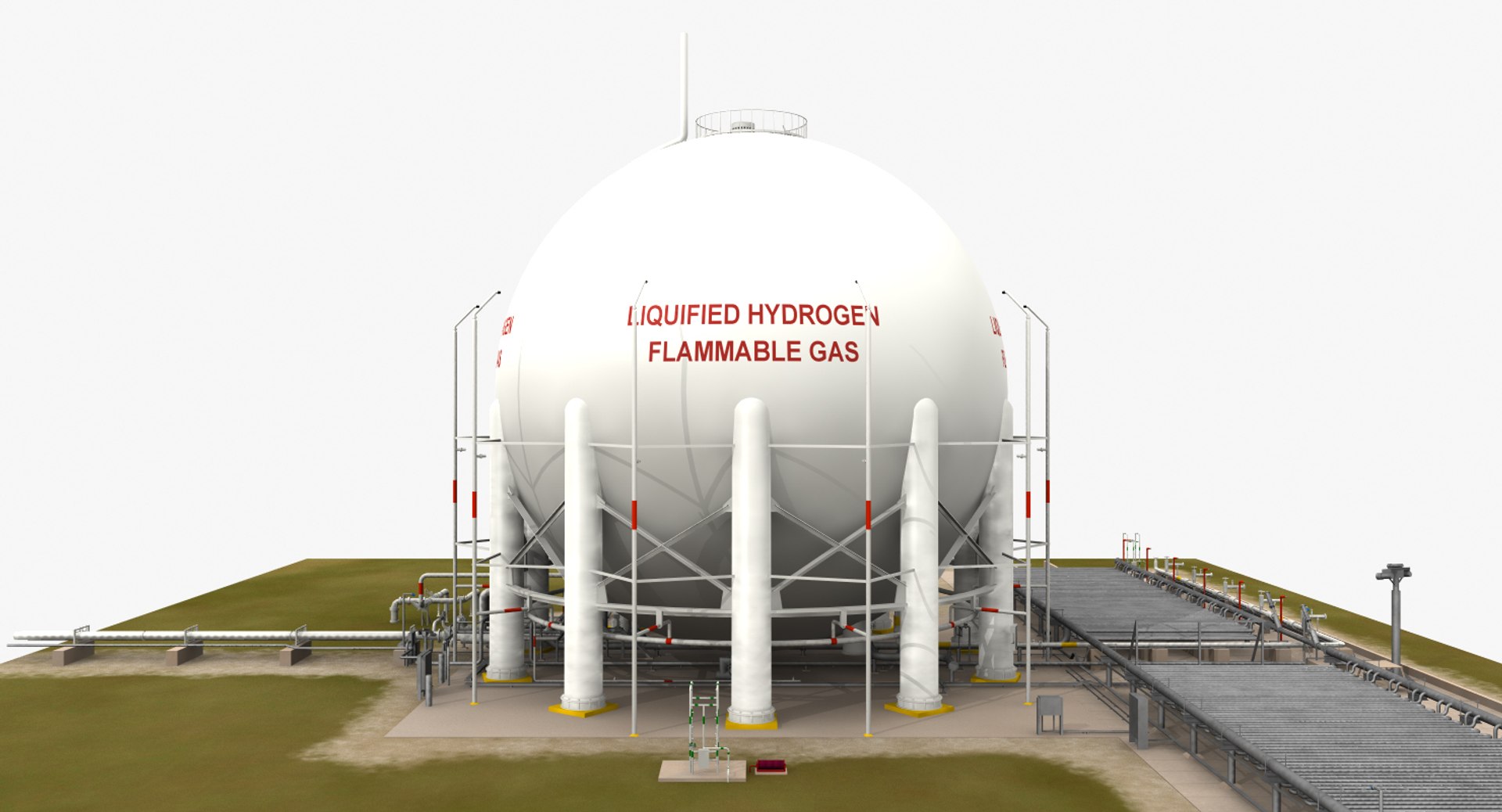 3d model lh2 storage facilities shuttle launch