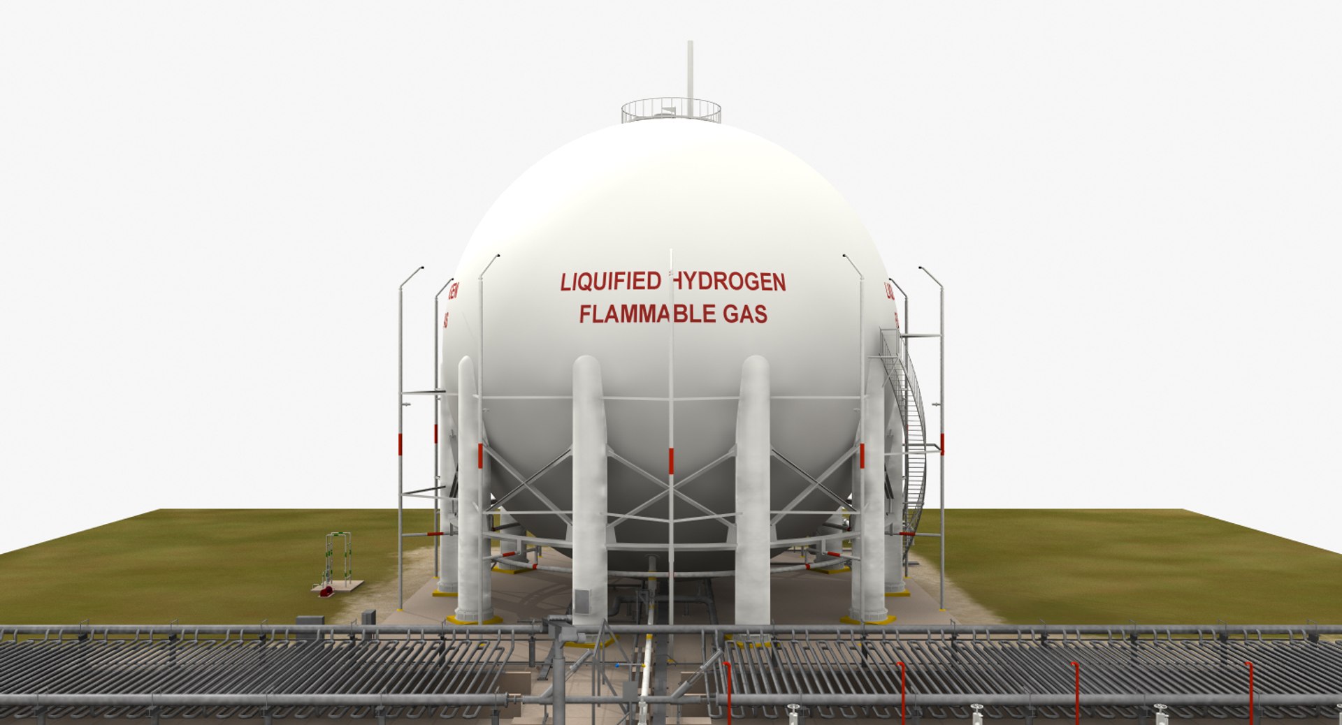 3d model lh2 storage facilities shuttle launch