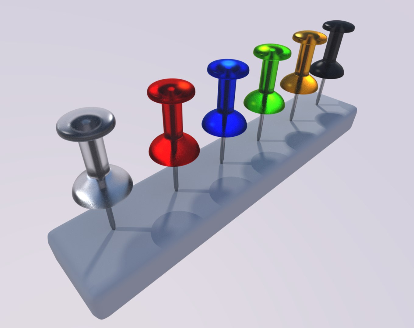 pins different colors dxf
