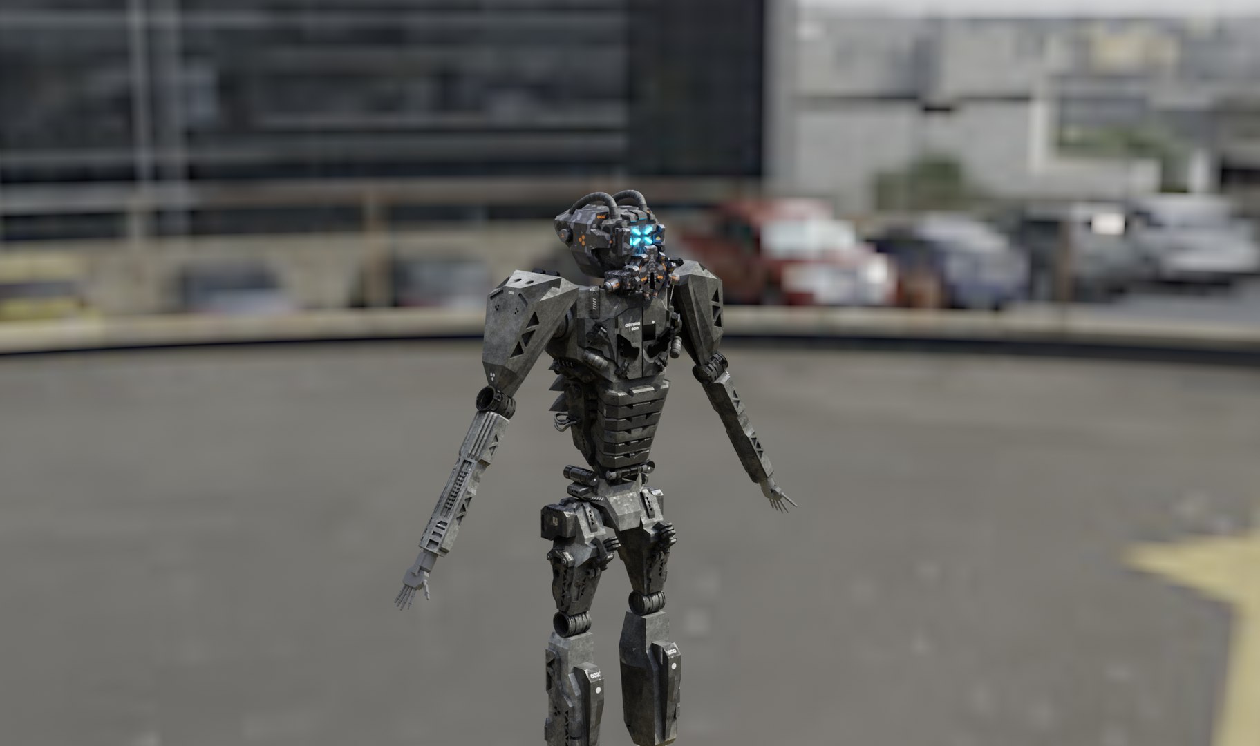 Cyberpunk Robot 2 3D Model - TurboSquid 1899878