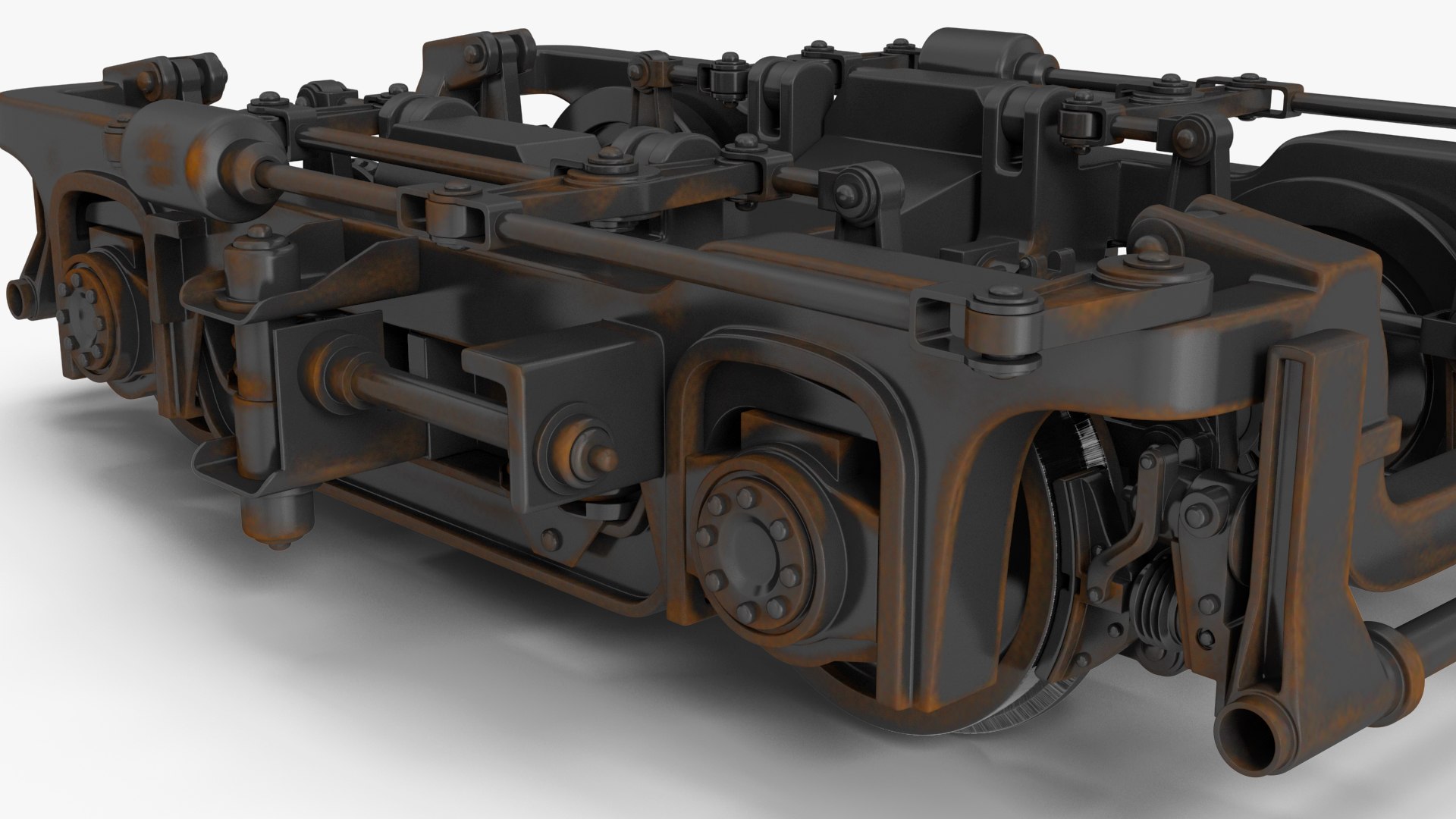 3D Rusty Rail Train Wheels - TurboSquid 2146507