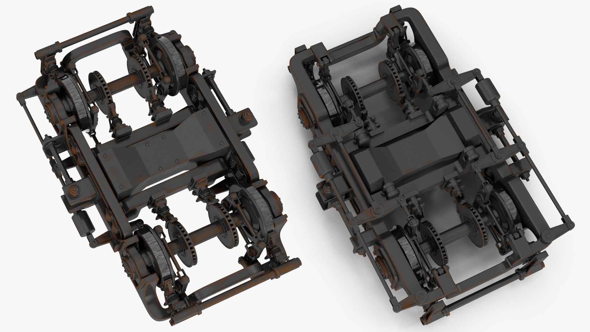 3D Rusty Rail Train Wheels - TurboSquid 2146507