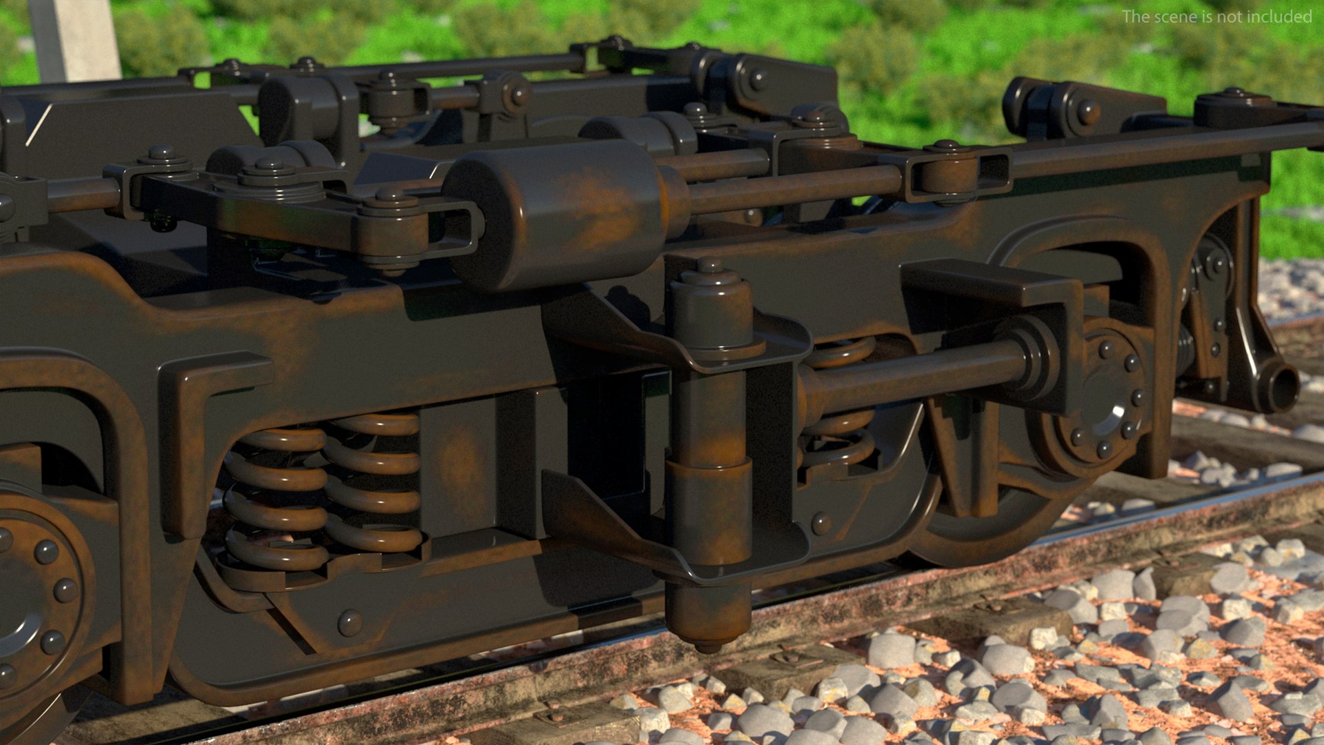 3D Rusty Rail Train Wheels - TurboSquid 2146507