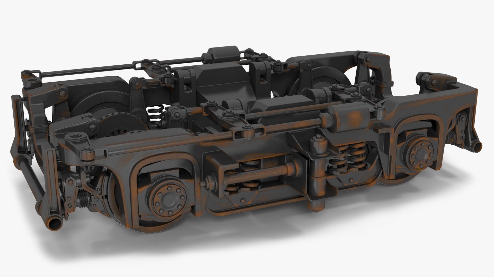 3D Rusty Rail Train Wheels - TurboSquid 2146507