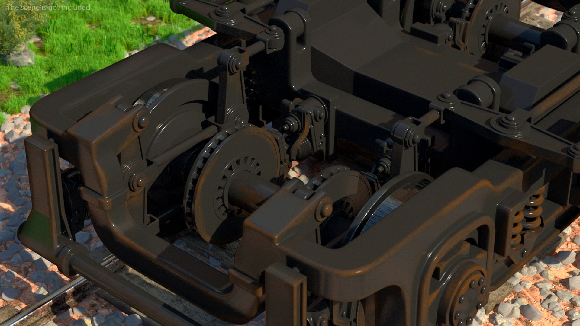 3D Rusty Rail Train Wheels - TurboSquid 2146507