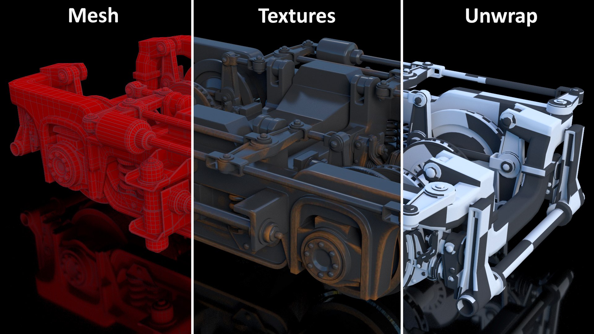 3D Rusty Rail Train Wheels - TurboSquid 2146507