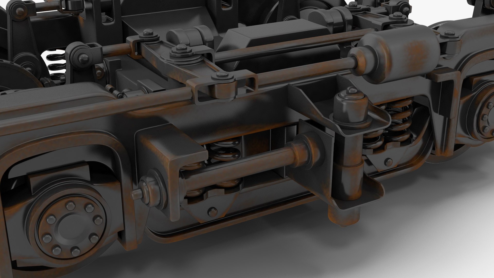 3D Rusty Rail Train Wheels - TurboSquid 2146507