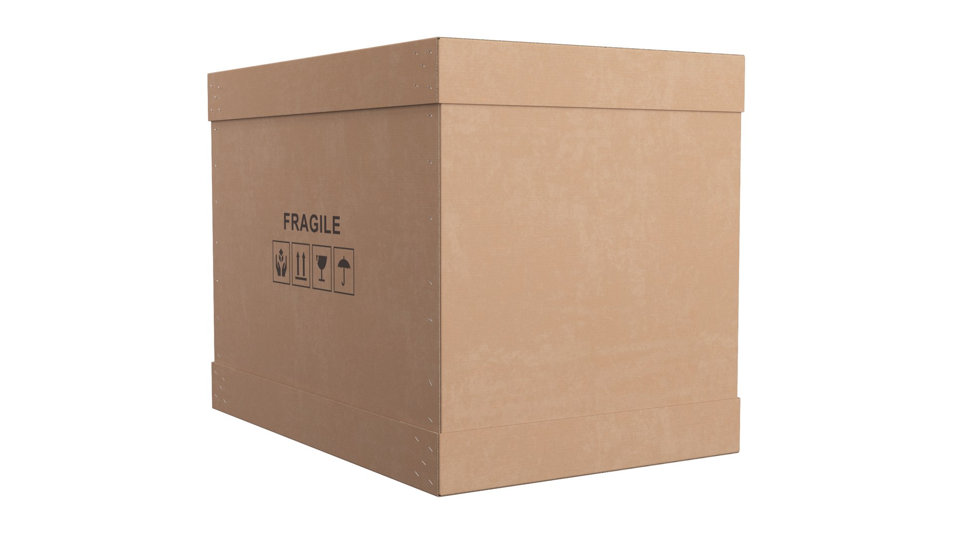 3D Cardboard Box 120x80x90cm Model - TurboSquid 1994189