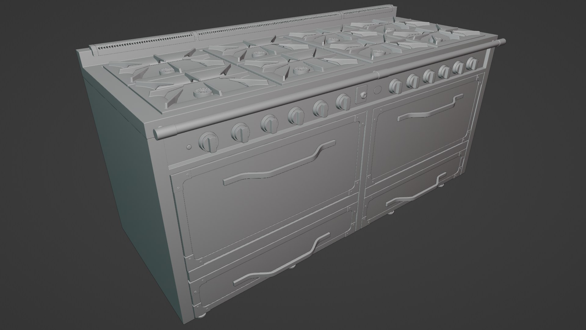 Freestanding Range With 8 Burners-66inch 3D Model - TurboSquid 2028711