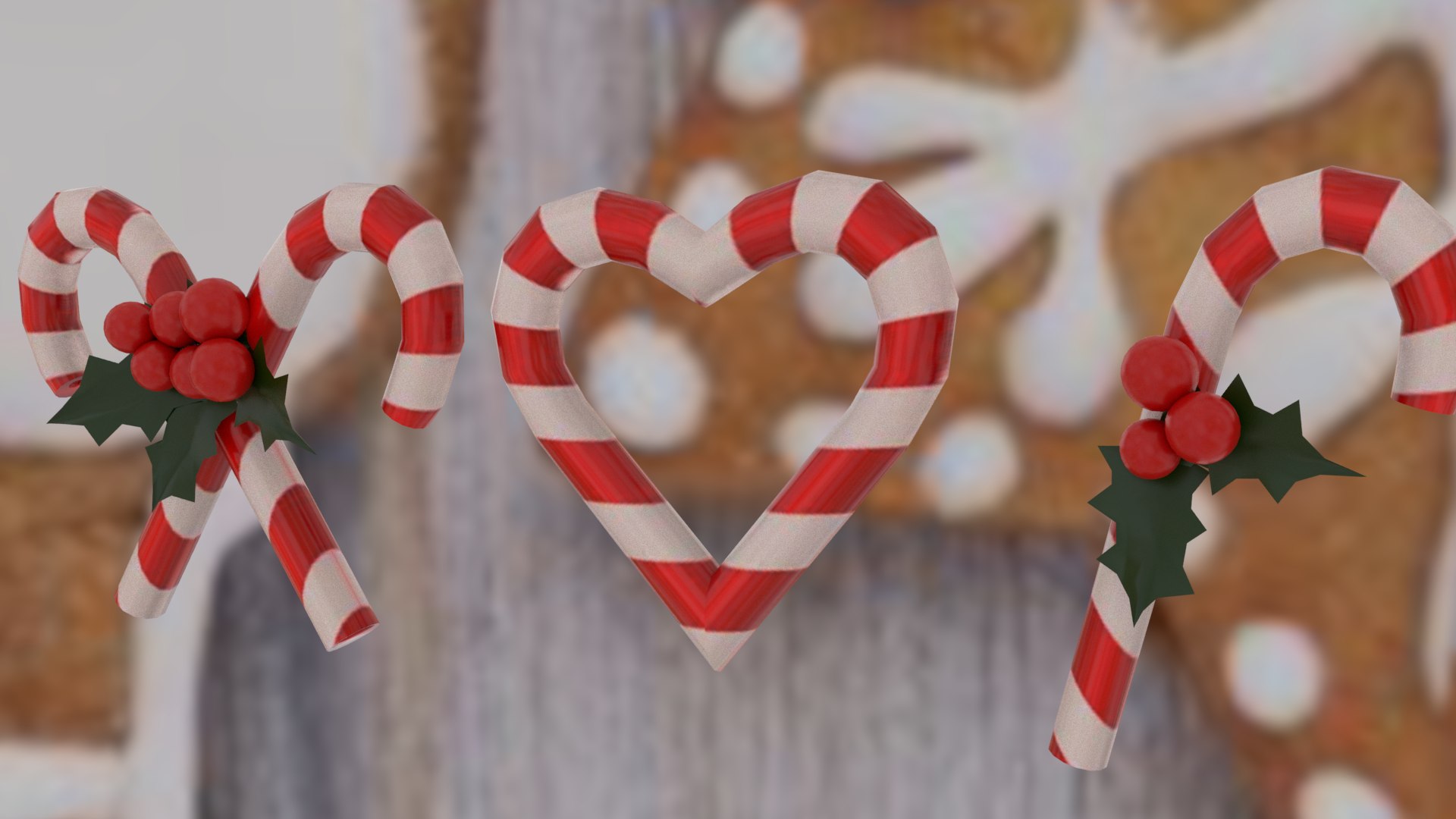 3D Christmas Candies Pack Model - TurboSquid 1987543