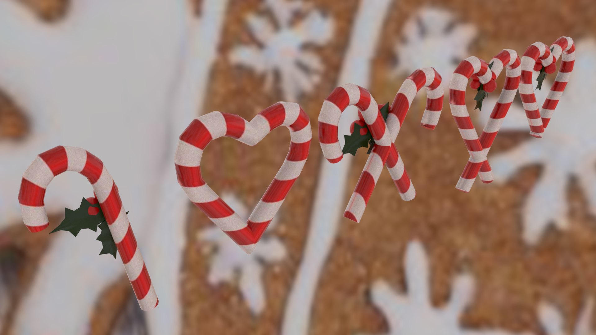 3D Christmas Candies Pack Model - TurboSquid 1987543