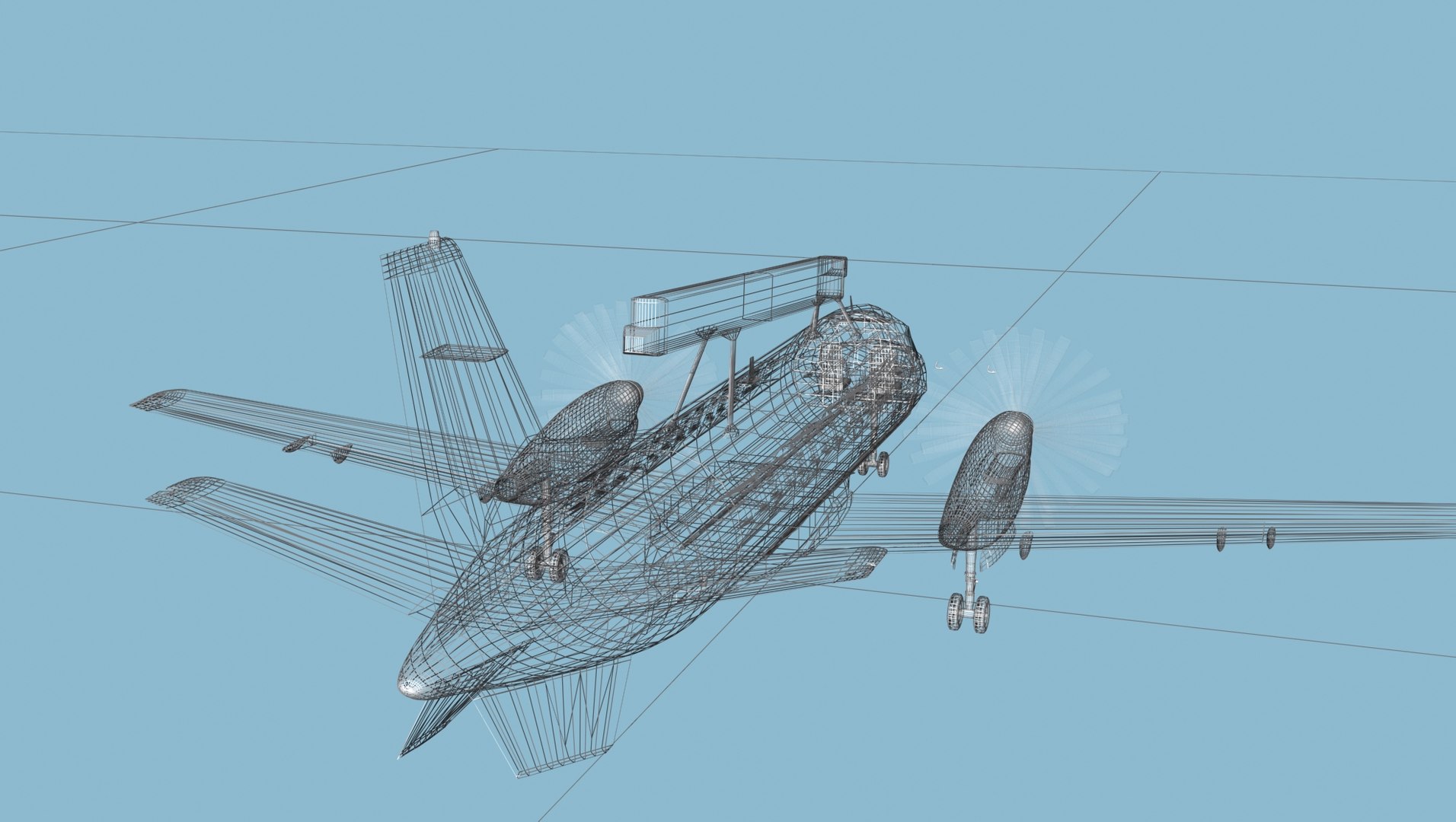 3D Model SAAB SF340 AEWAC V03 Unmarked - TurboSquid 1925161