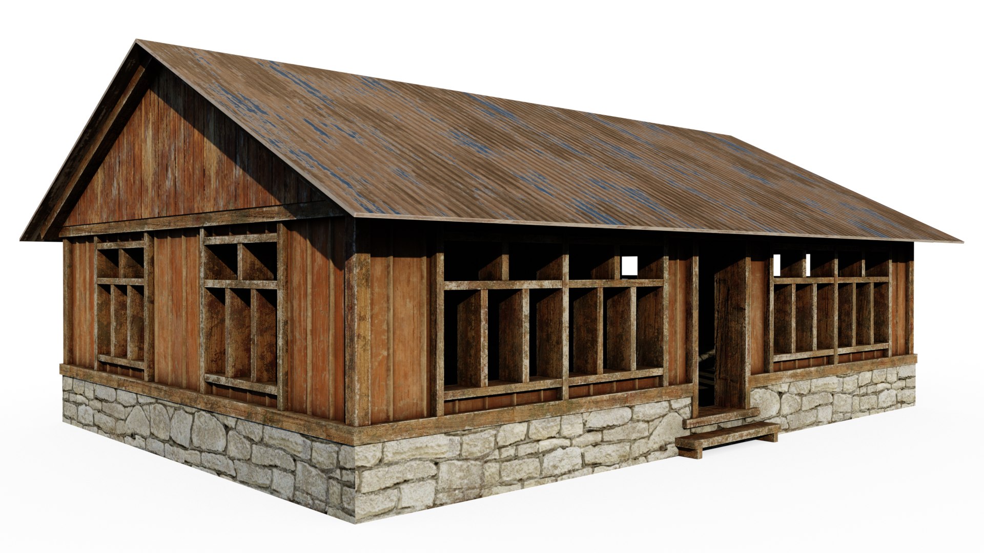 Wooden Cabin 3D Model - TurboSquid 1851896