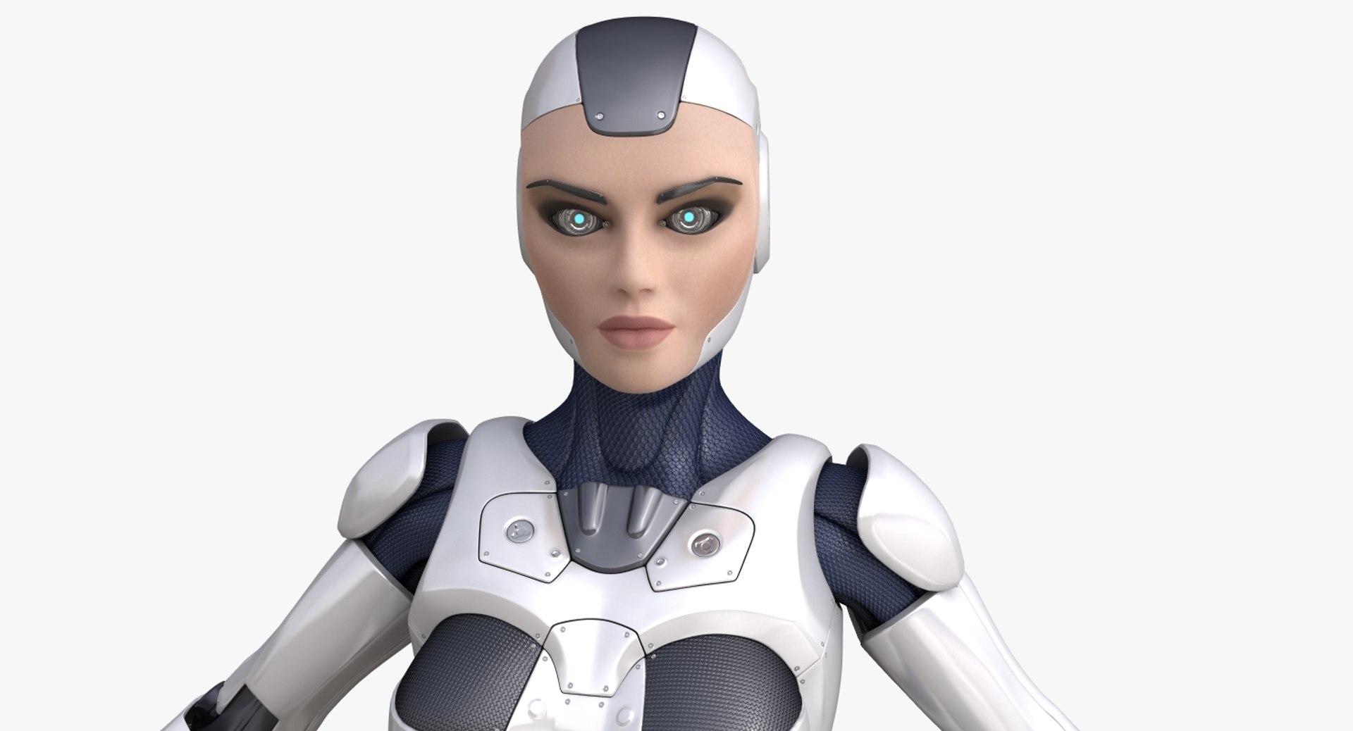 Sci-fi Female Robot 3d Model