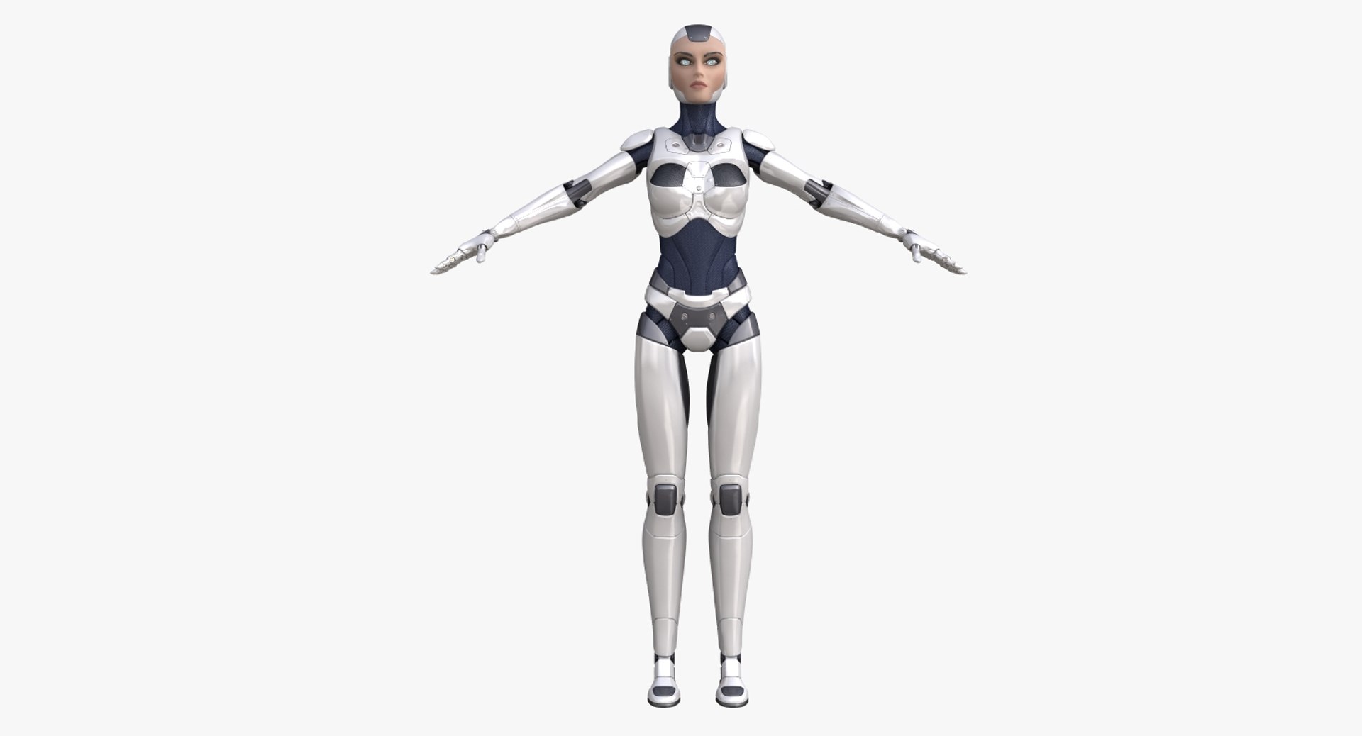 Sci-fi Female Robot 3d Model