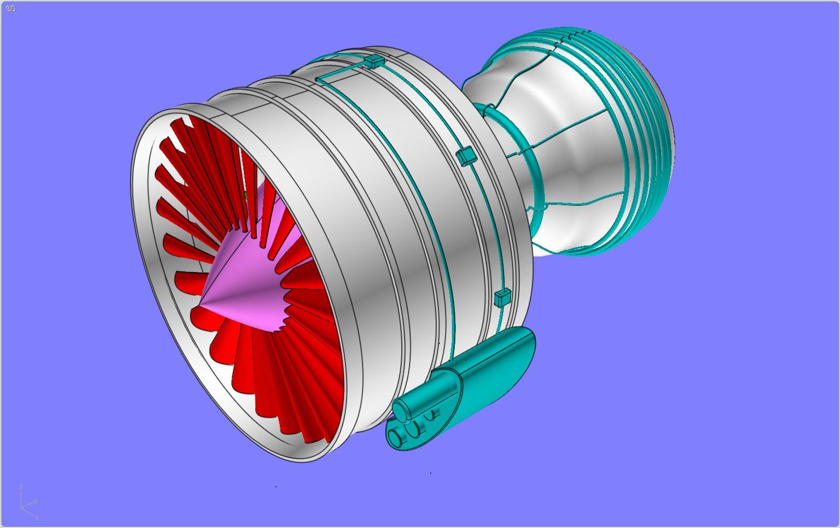 Bypass Ratio Turbo Fan 3d 3ds