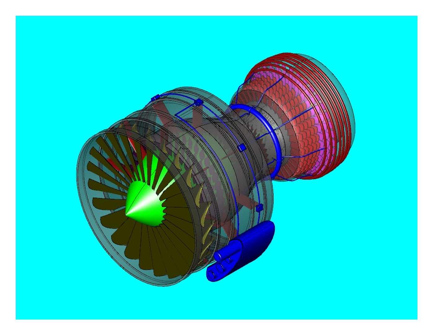 Bypass Ratio Turbo Fan 3d 3ds