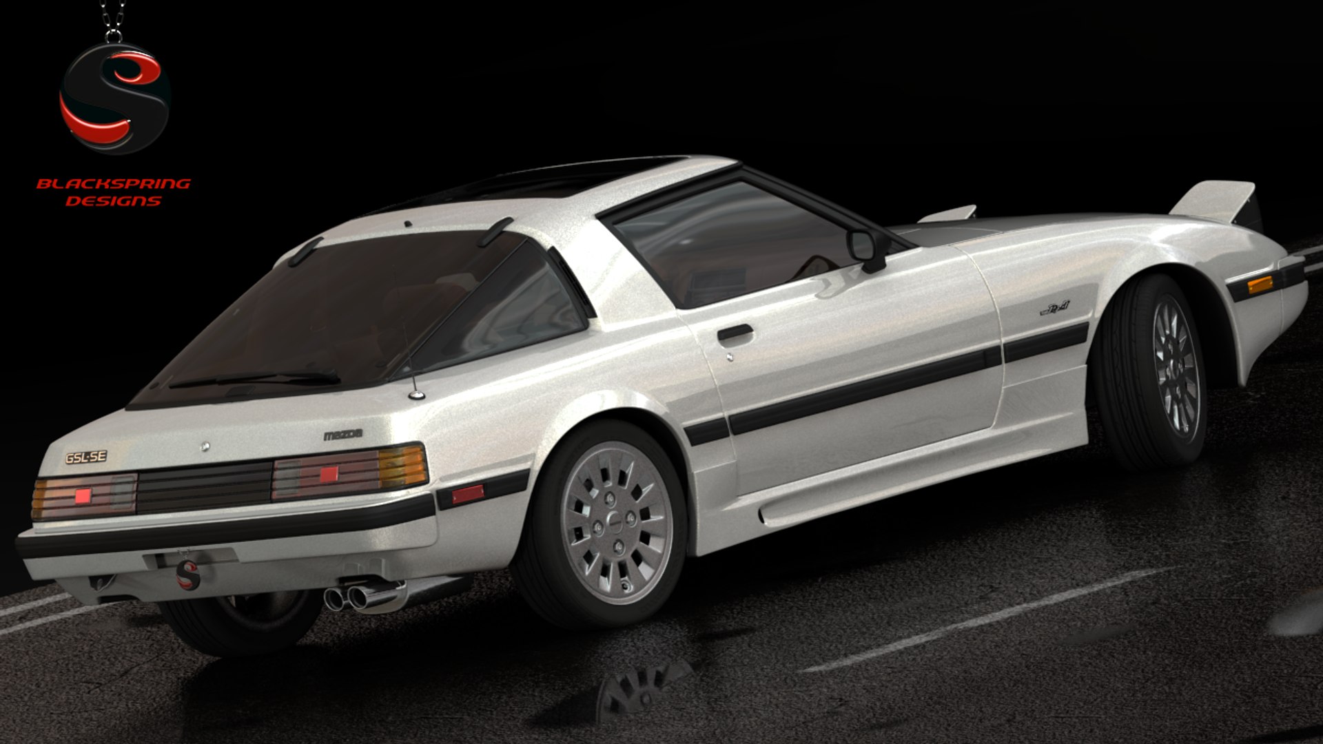 3d Mazda Rx-7 1985 Interior