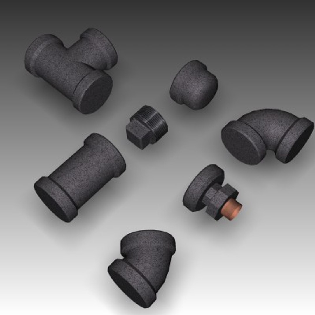 3d Galvanized Pipe Kit Model