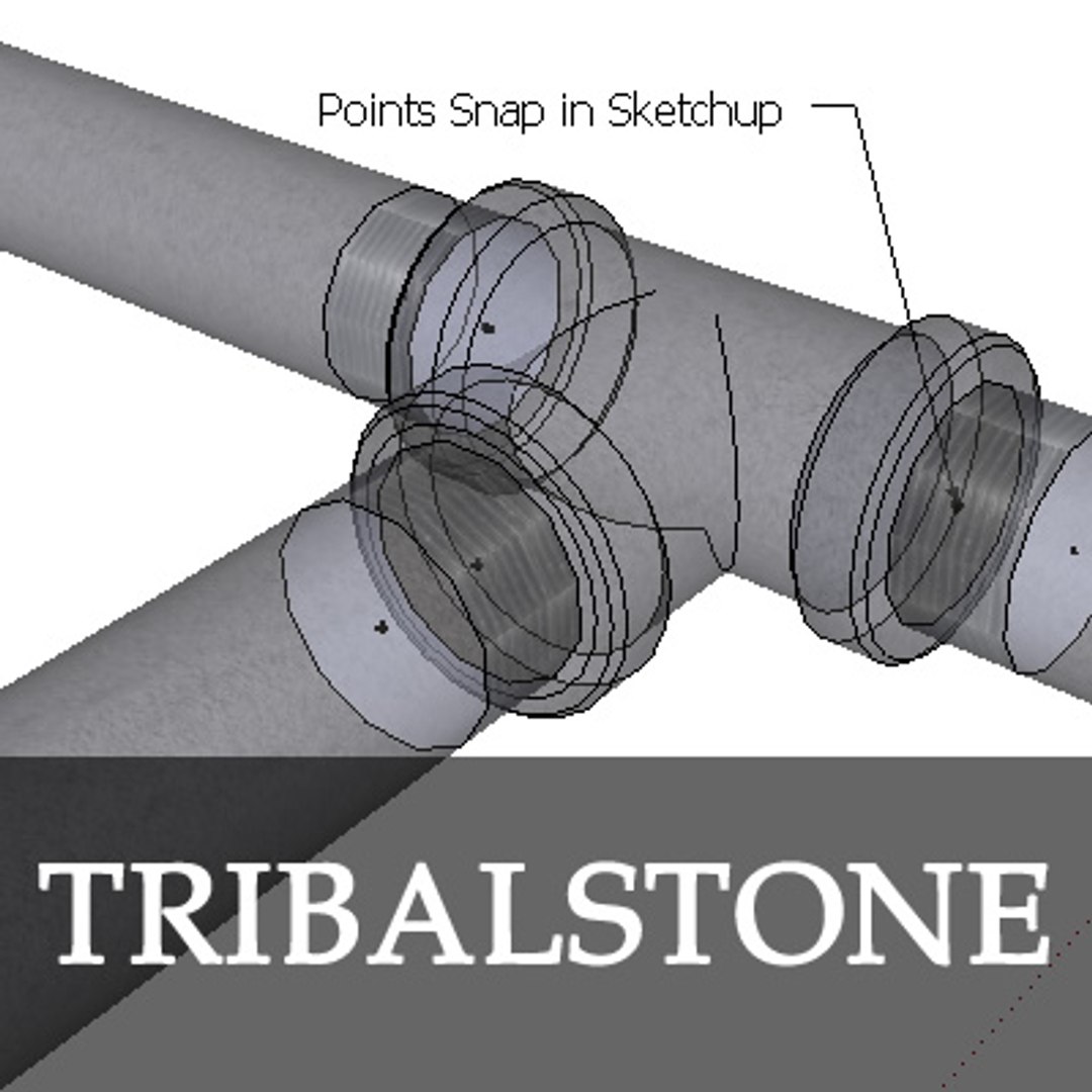 3d Galvanized Pipe Kit Model