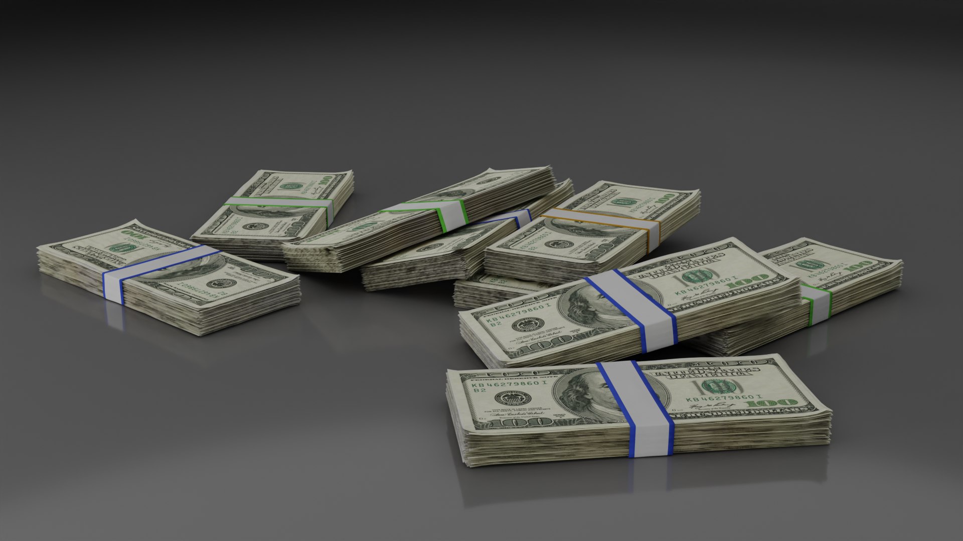 Stack Money Dollars 3D Model - TurboSquid 1677569