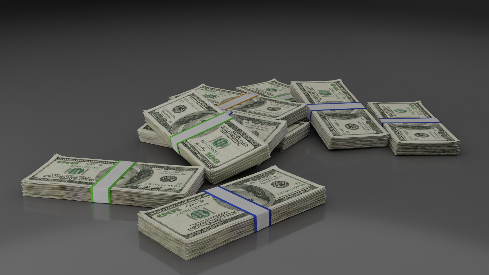 Stack Money Dollars 3D Model - TurboSquid 1677569