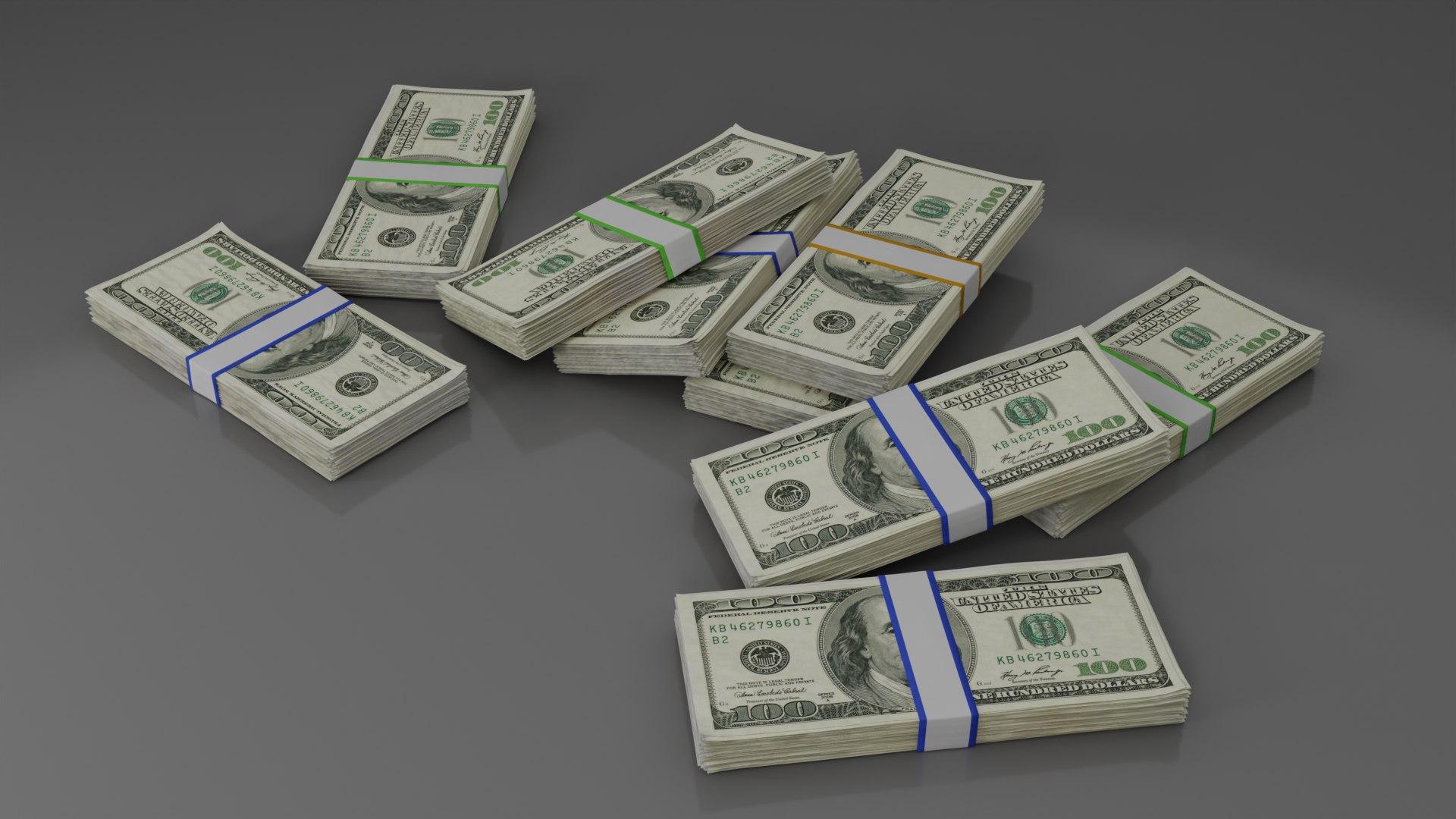 Stack Money Dollars 3D Model - TurboSquid 1677569