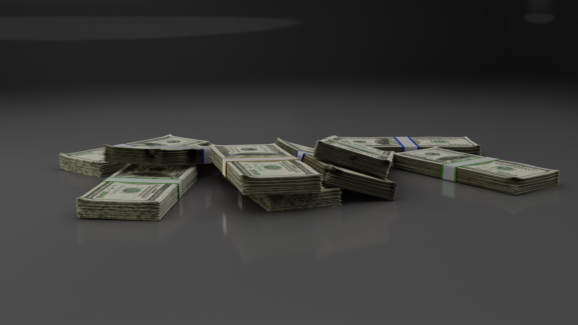 Stack Money Dollars 3D Model - TurboSquid 1677569