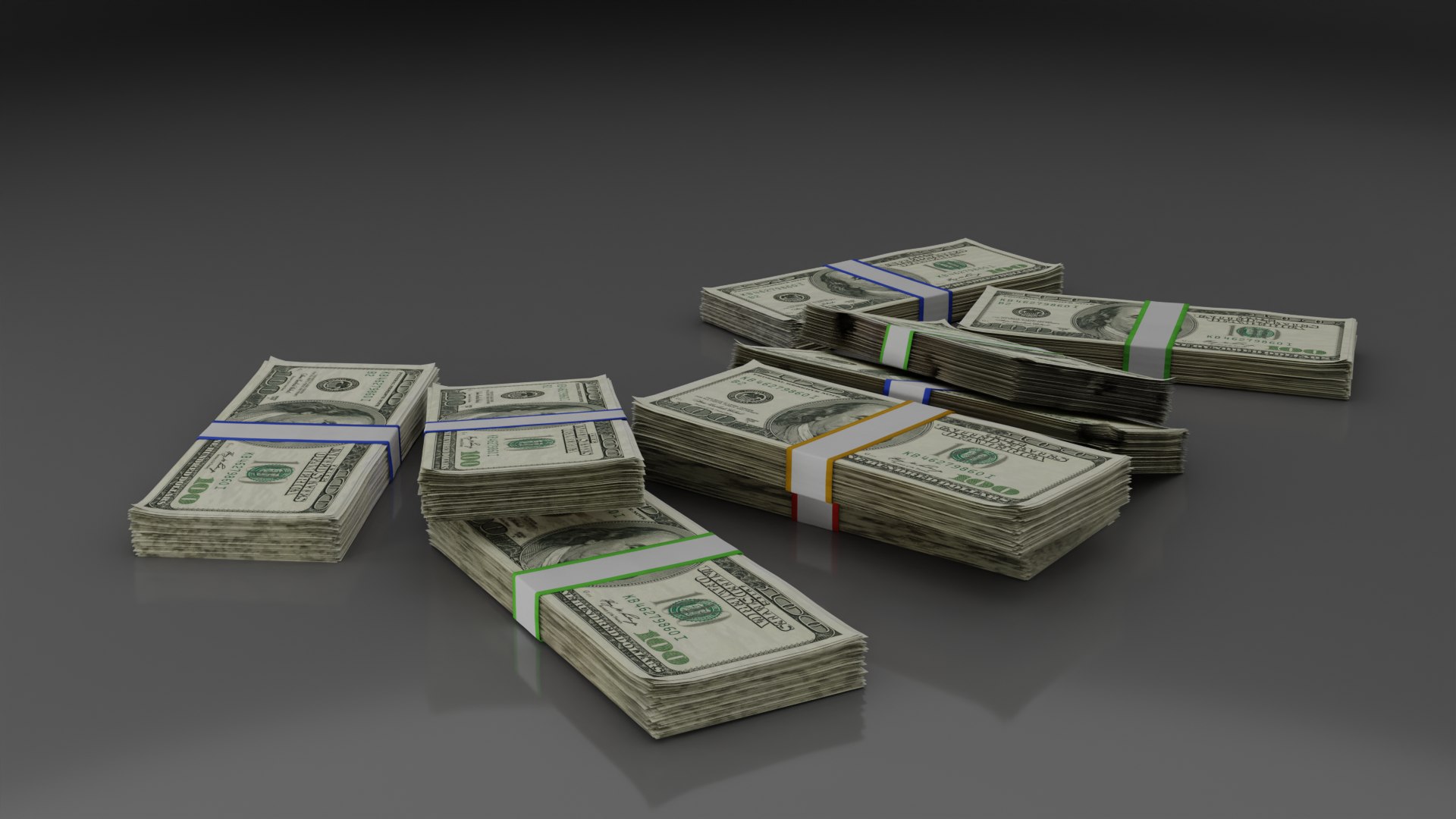 Stack Money Dollars 3D Model - TurboSquid 1677569