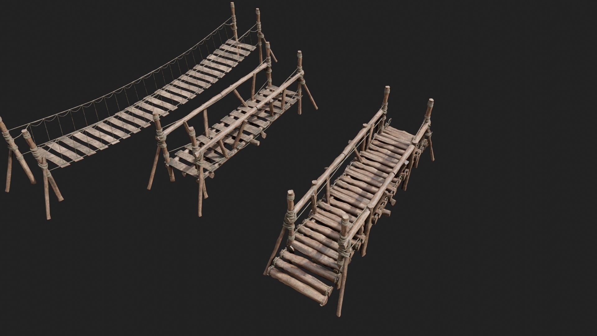Medieval Wooden Bridges With 8k Pbr Textures 3D Model - TurboSquid 1981563