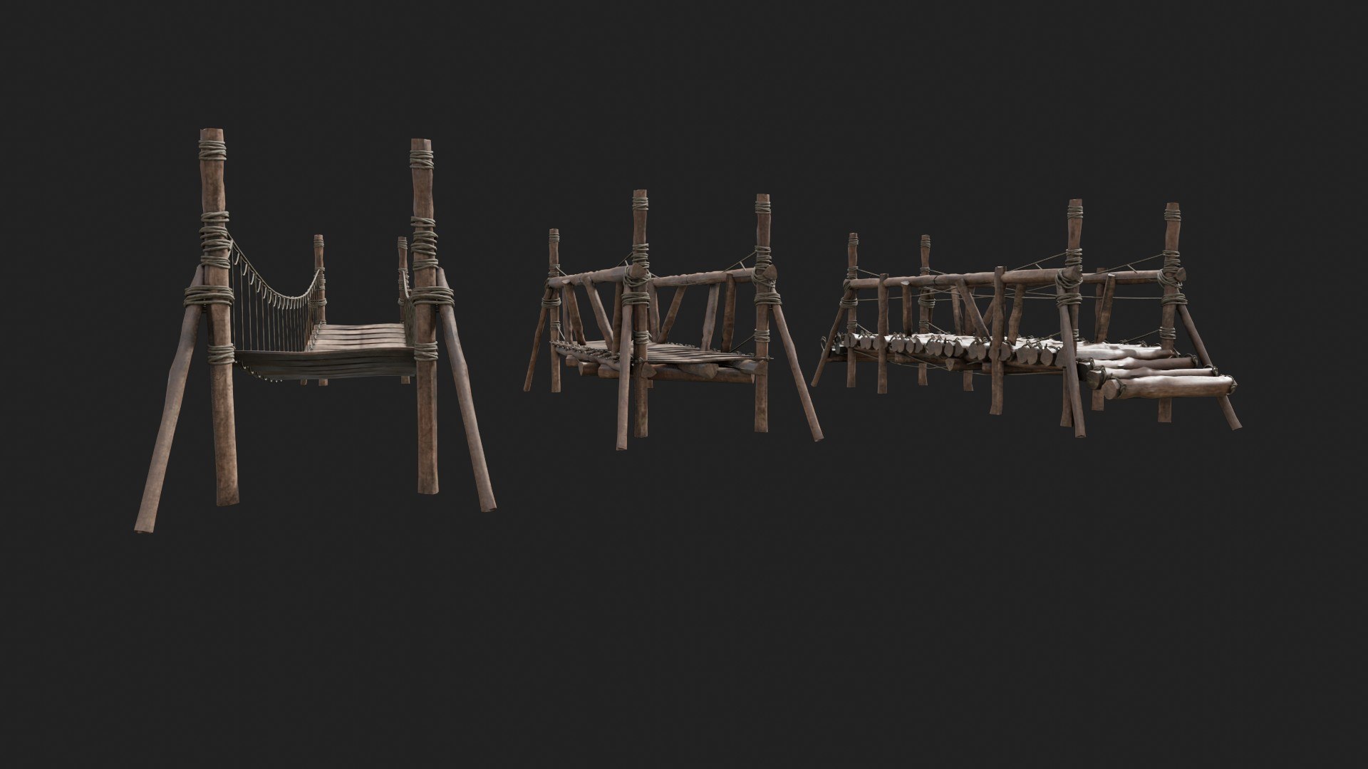 Medieval Wooden Bridges With 8k Pbr Textures 3D Model - TurboSquid 1981563
