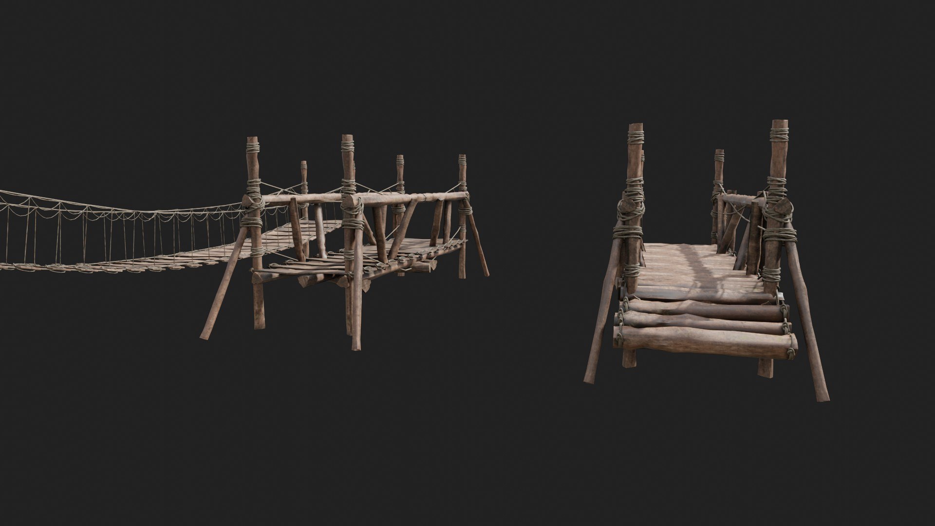 Medieval Wooden Bridges With 8k Pbr Textures 3D Model - TurboSquid 1981563