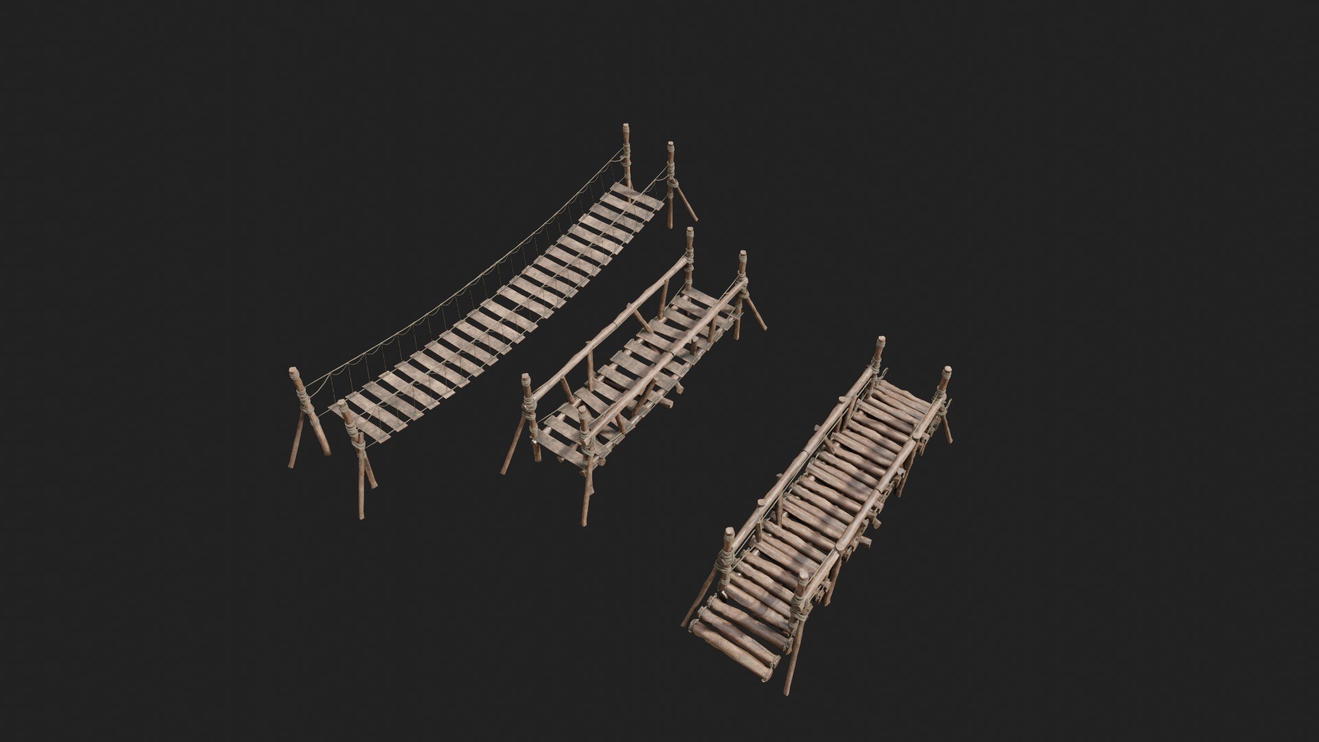 Medieval Wooden Bridges With 8k Pbr Textures 3D Model - TurboSquid 1981563