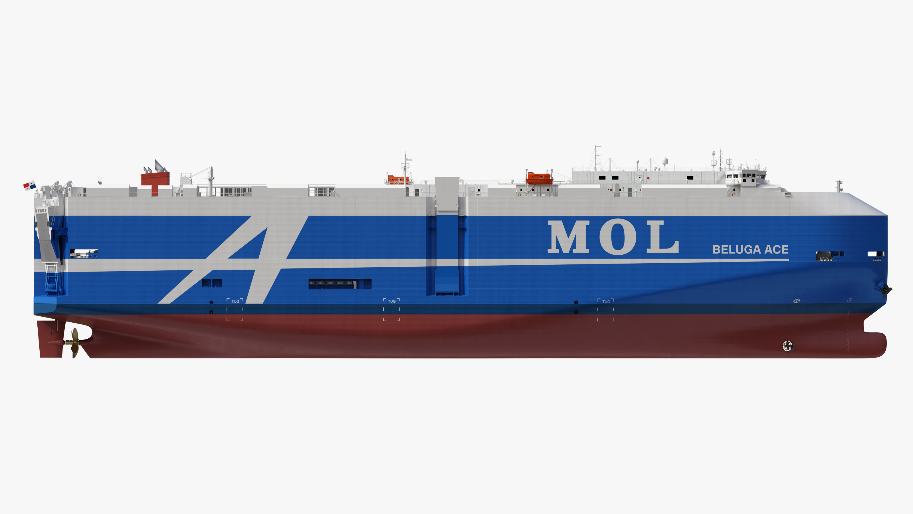 MOL Beluga Ace Vehicles Carrier model - TurboSquid 1760046