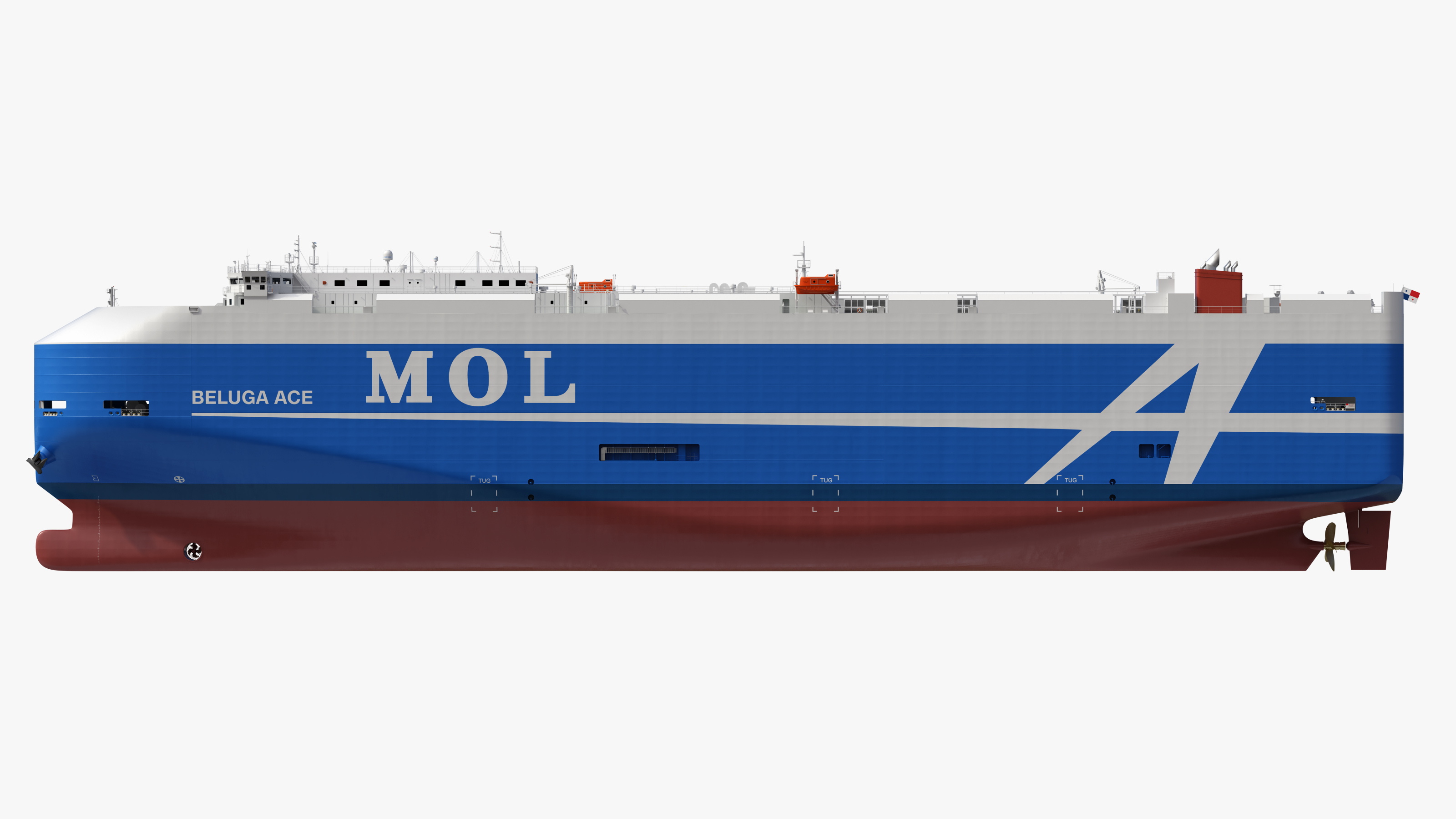 MOL Beluga Ace Vehicles Carrier model - TurboSquid 1760046