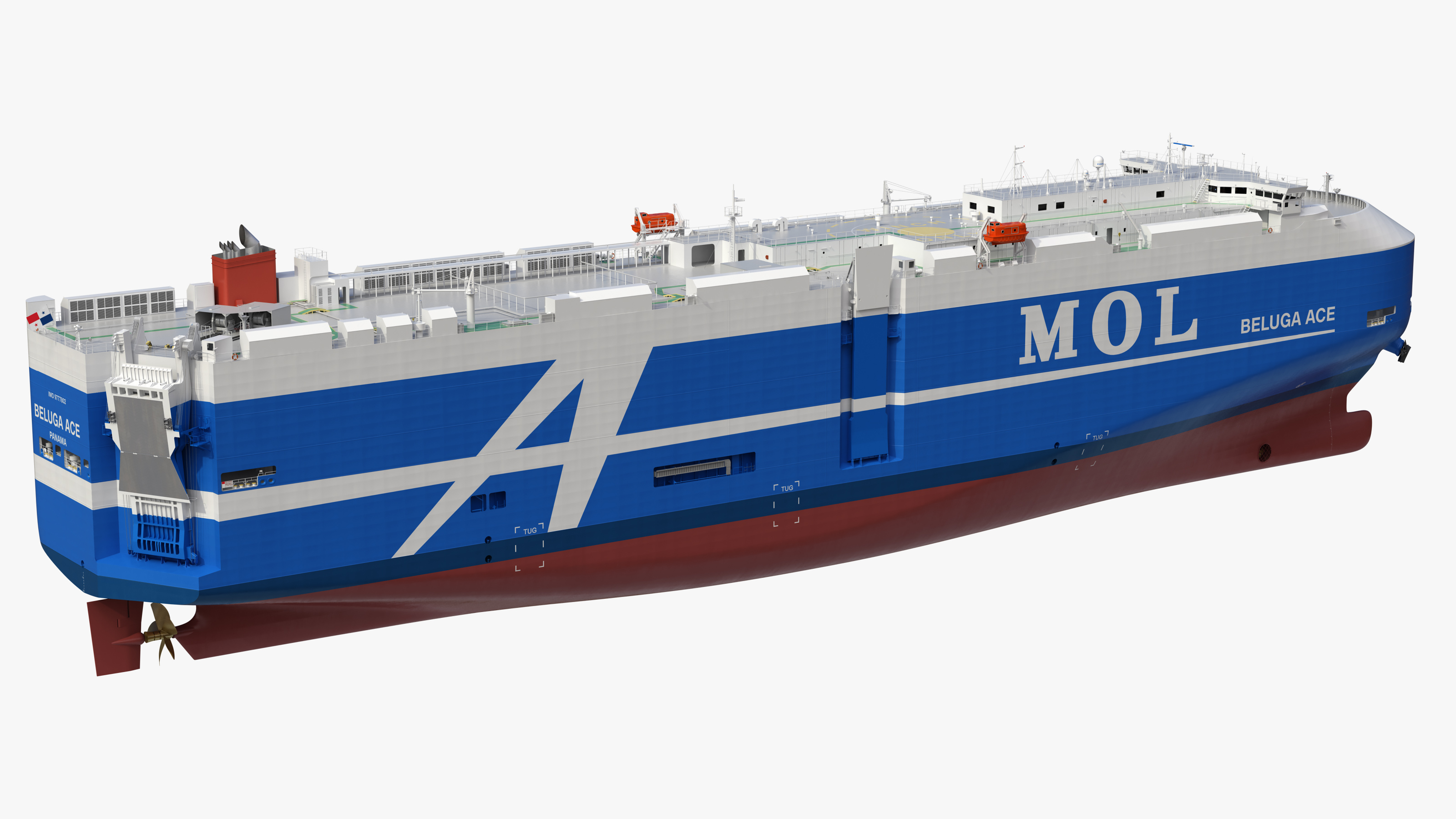 MOL Beluga Ace Vehicles Carrier model - TurboSquid 1760046